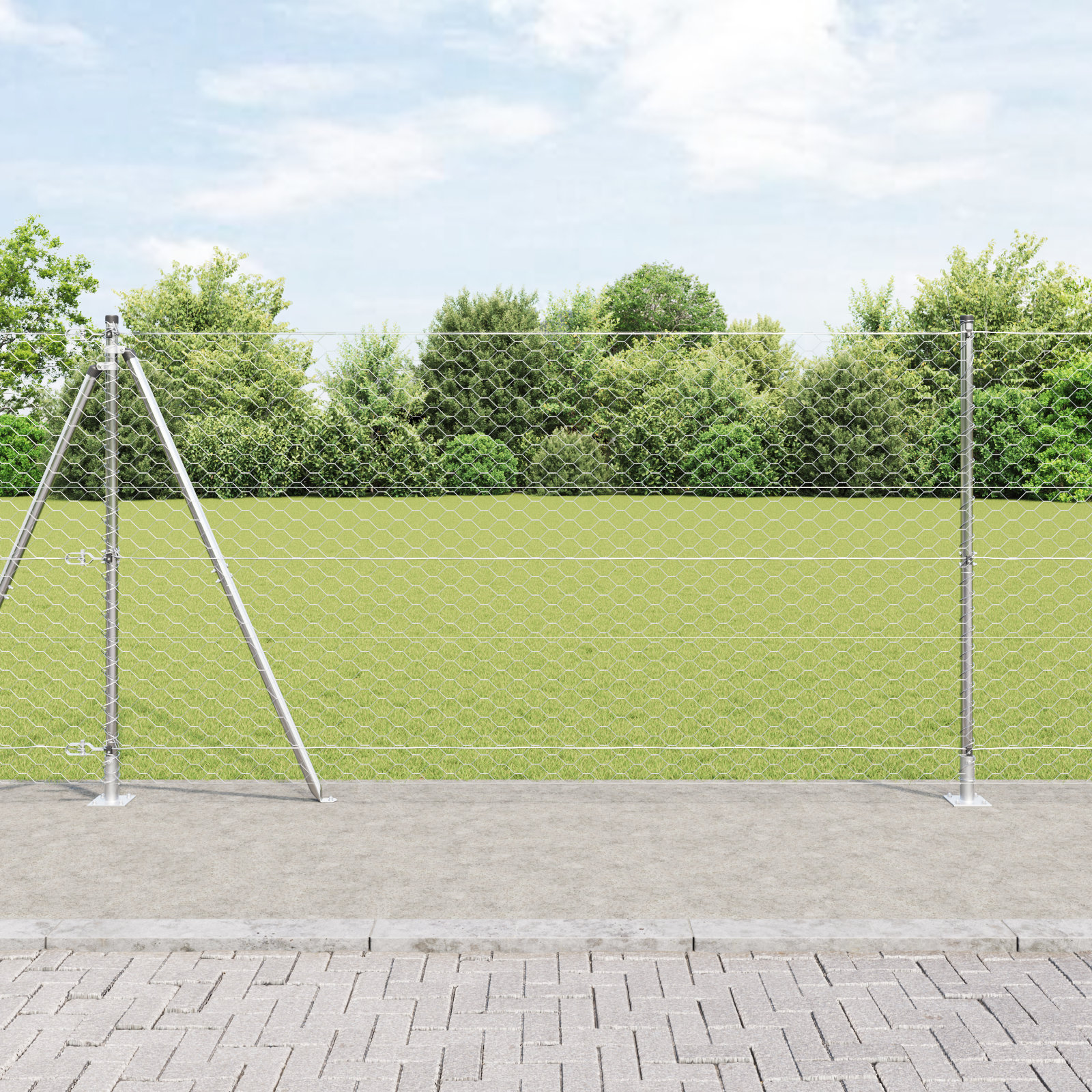 Williston Forge Hexagon Fence Galvanised Steel | Wayfair.co.uk
