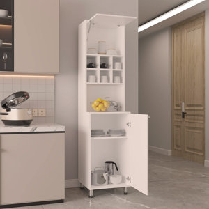 Ebern Designs Attica 80" High Double Cabinet Kitchen Pantry , Storage ...