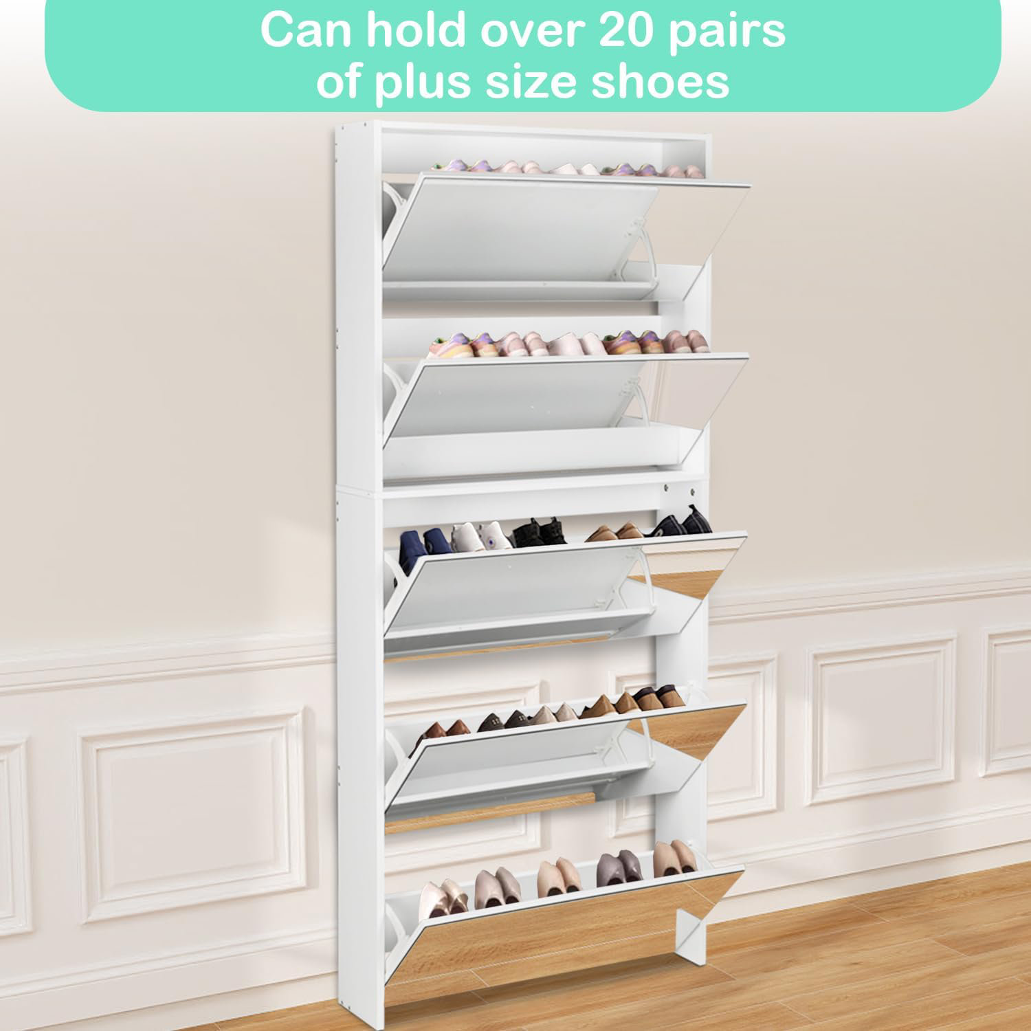 Latitude Run® Mirror Shoe Storage Cabinet - Wayfair Canada