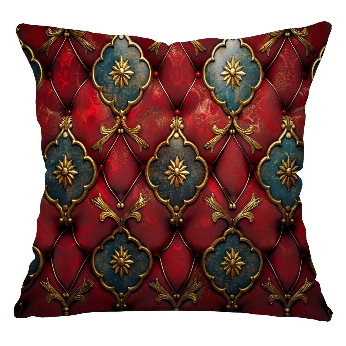 VisionDecor Royal Pattern Throw Pillow, Decoration Cotton Twill Pillows ...