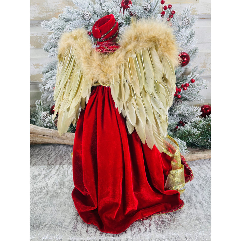 The Holiday Aisle® 16" American African Diva Angel Tree Topper ...