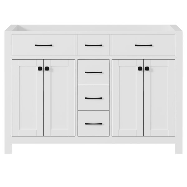 ECLIFE 48" Double Bathroom Vanity Base Only, Sink not Inlcuded ...