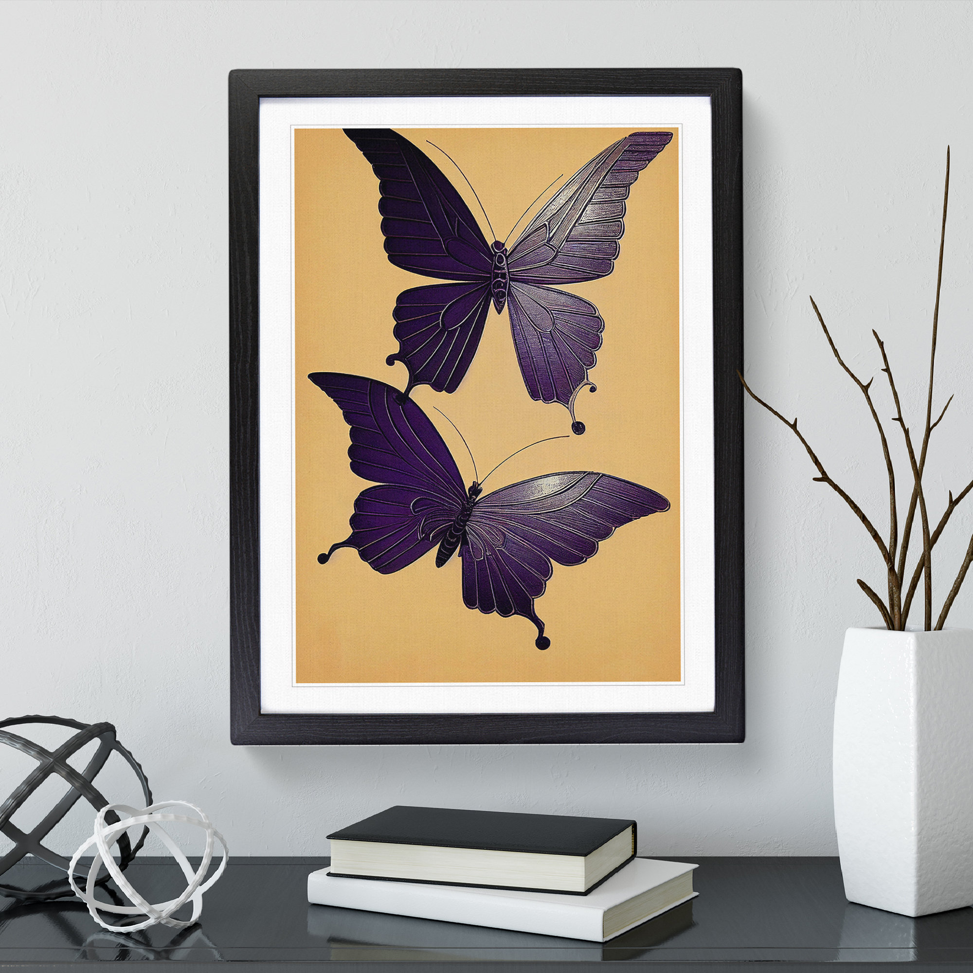 Brambly Cottage Sparking Butterflies - Picture Frame Graphic Art ...