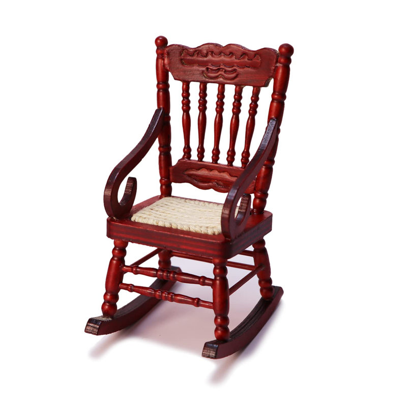 Trinx Dollhouse Miniature Rocking Chair | Wayfair