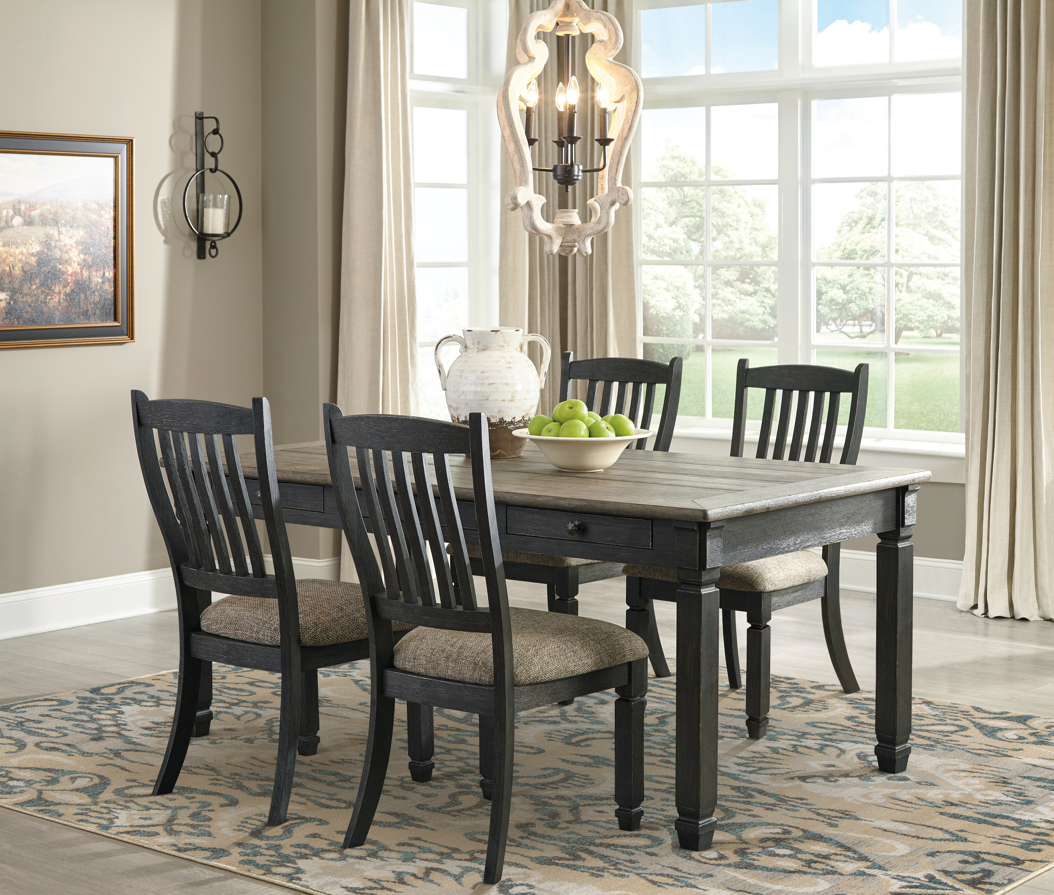 House of Hampton® Tyler Creek Dining Table and 6 Chairs | Wayfair