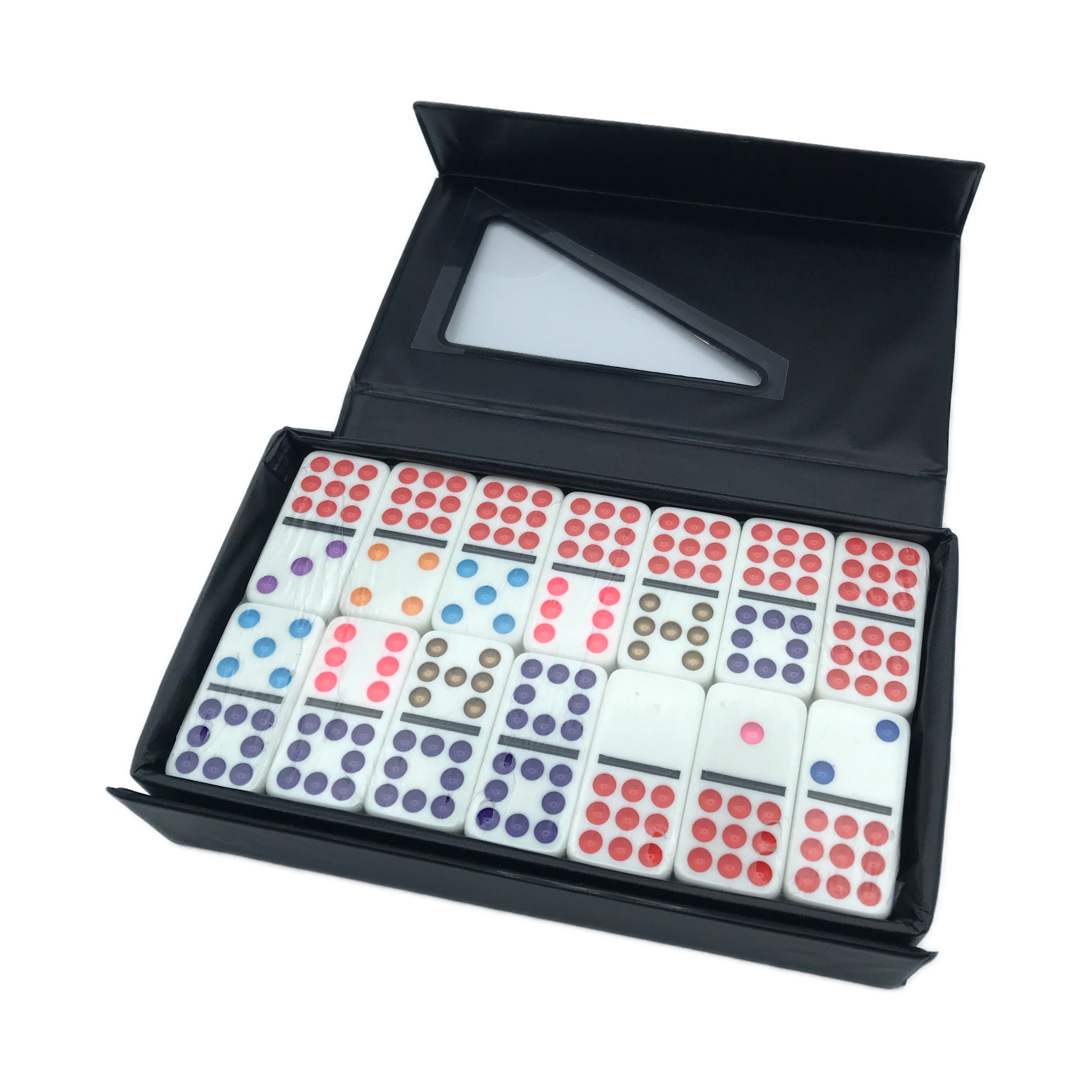 Puremco ChickenFoot Double 9 Colour Dot Dominoes - Professional Size ...