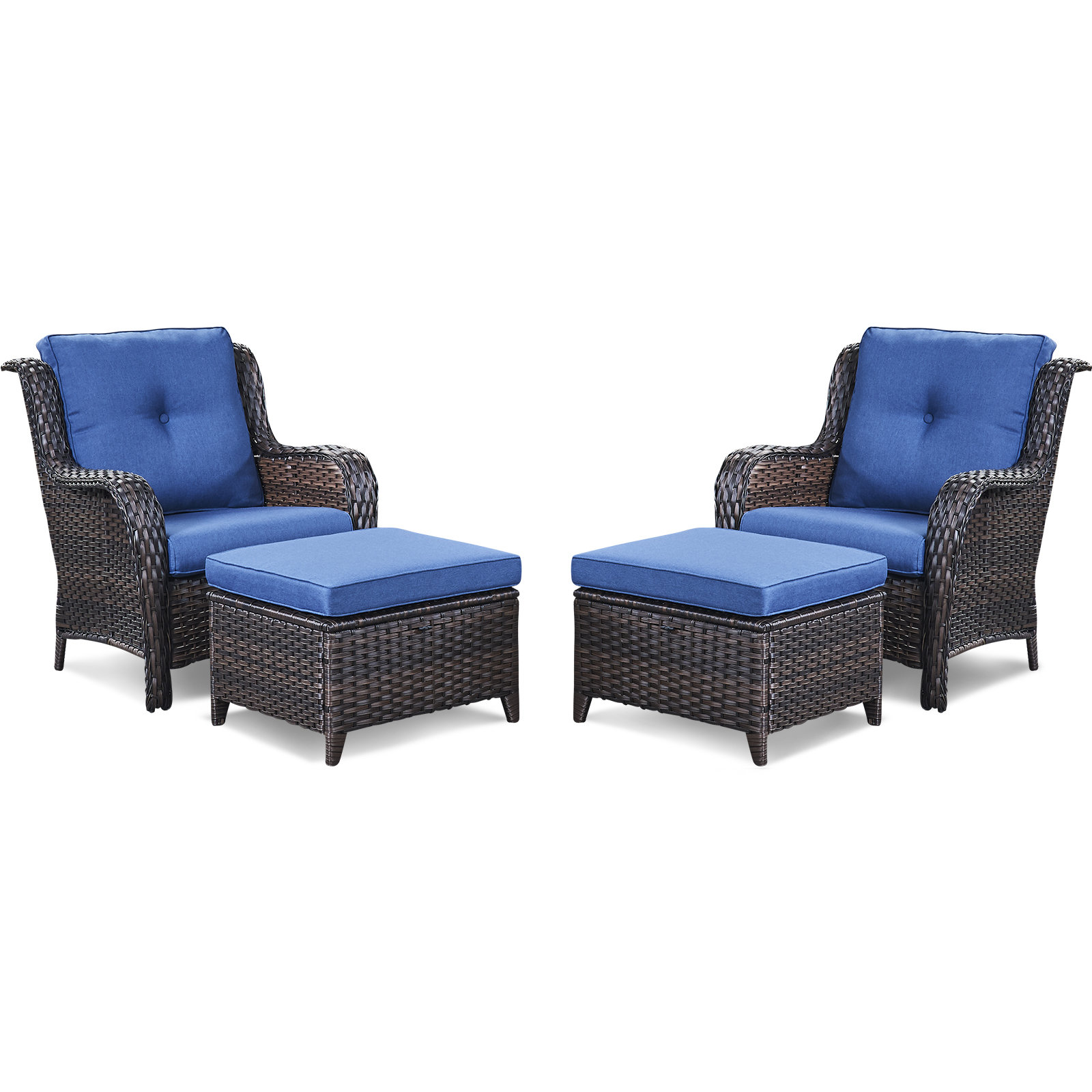 Wildon Home® Bonia Makenzley Patio Chair With Cushions And Ottoman And Reviews Wayfair