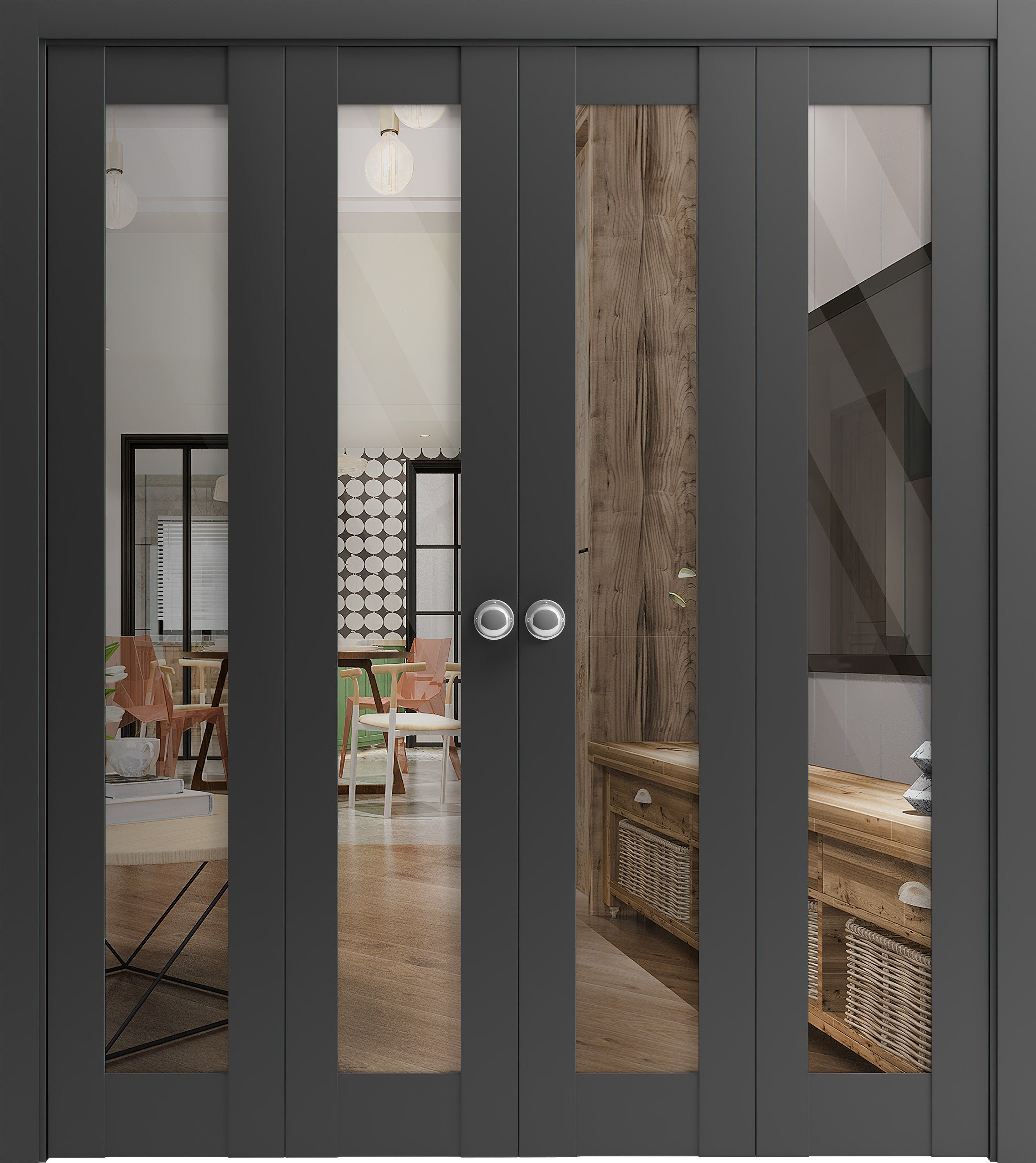 SARTODOORS Portes coulissantes doubles pour garde-robe coulissante ...