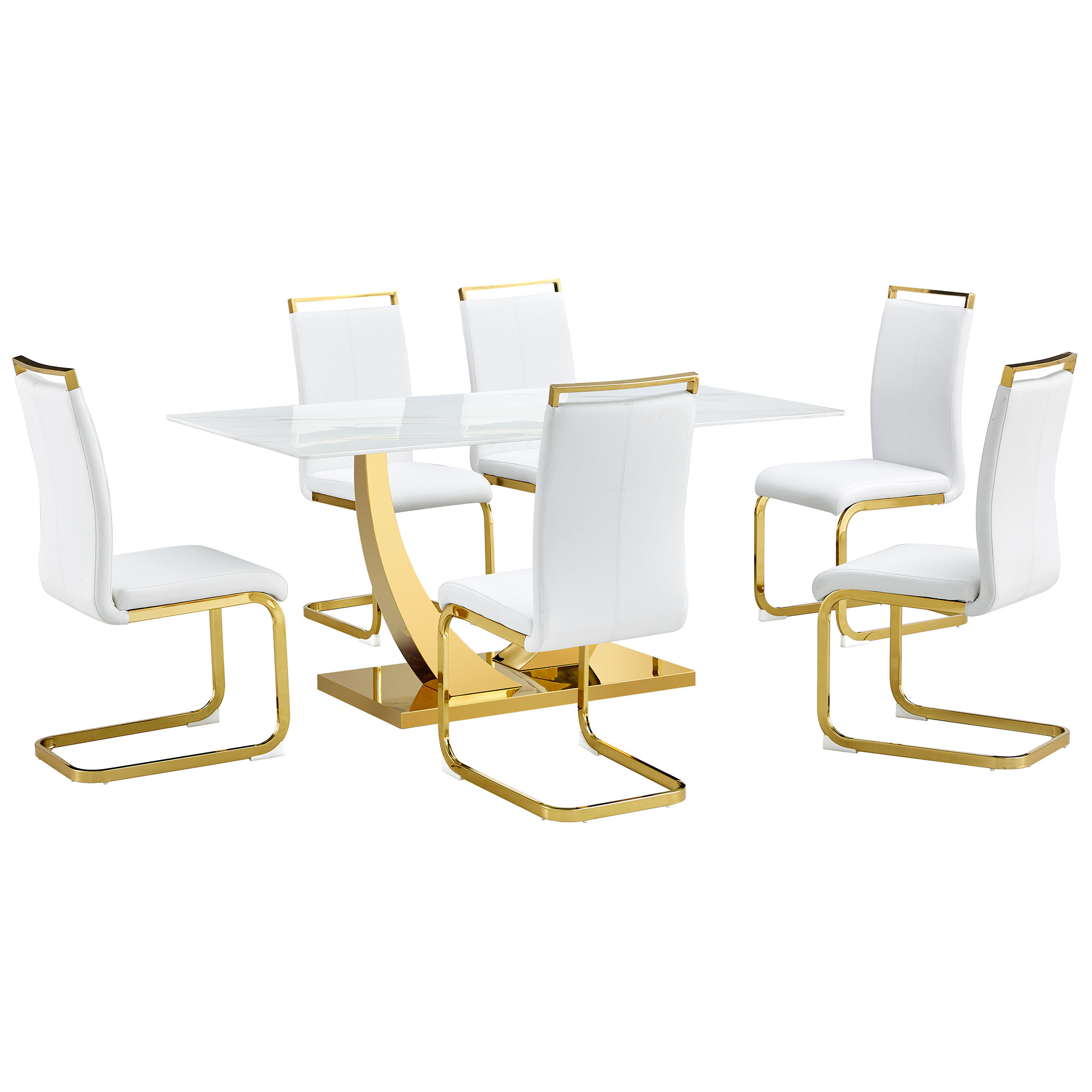 Mercer41 Shaelene Rectangular 35.4'' L x 63'' W Dining Set & Reviews ...