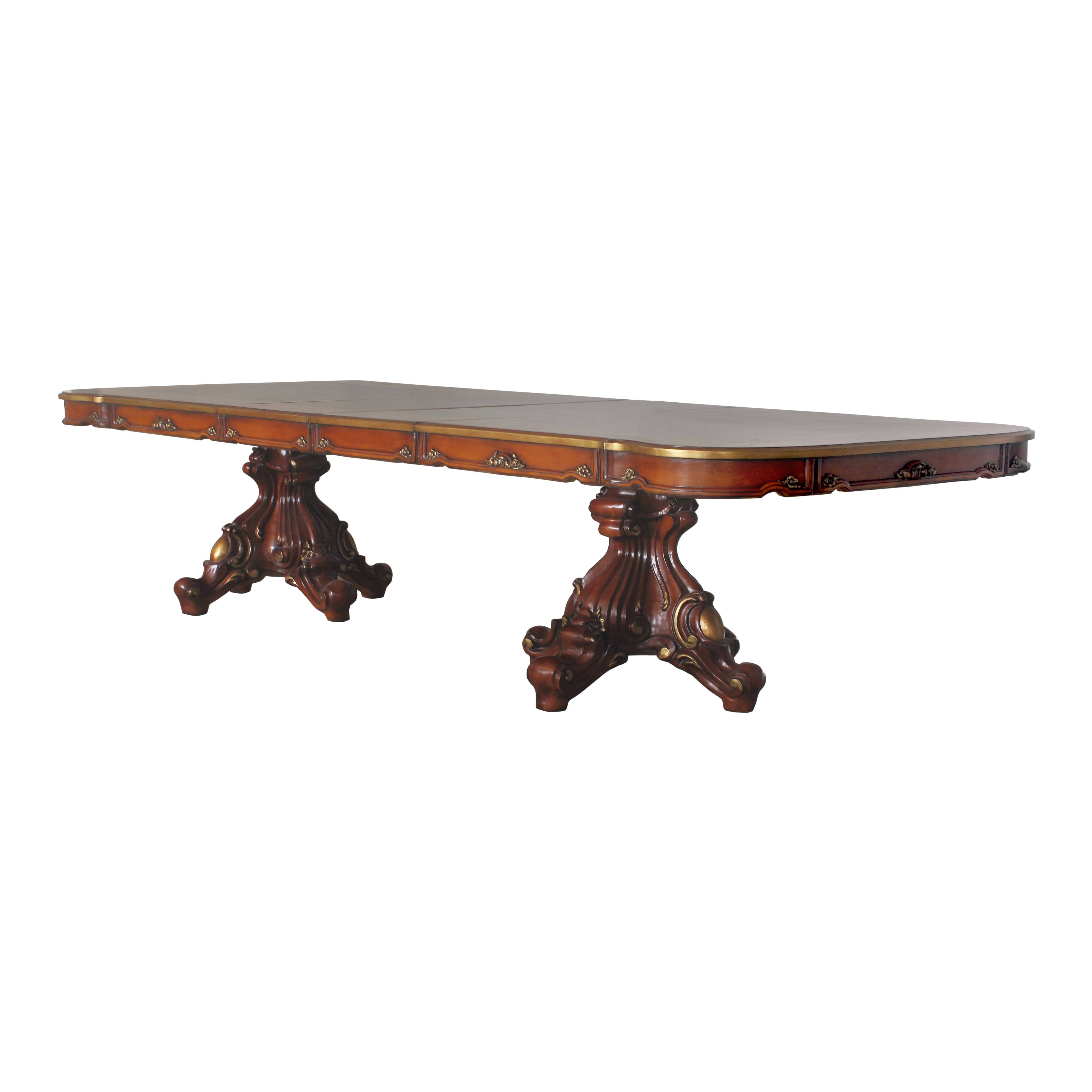 A&J Homes Studio Extandable Double Pedestal Dining Table | Wayfair