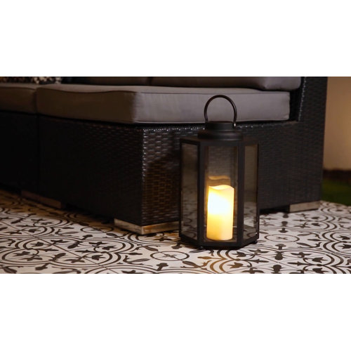 Alpine 14'' Battery Powered Integrated LED Outdoor Lantern & Reviews ...