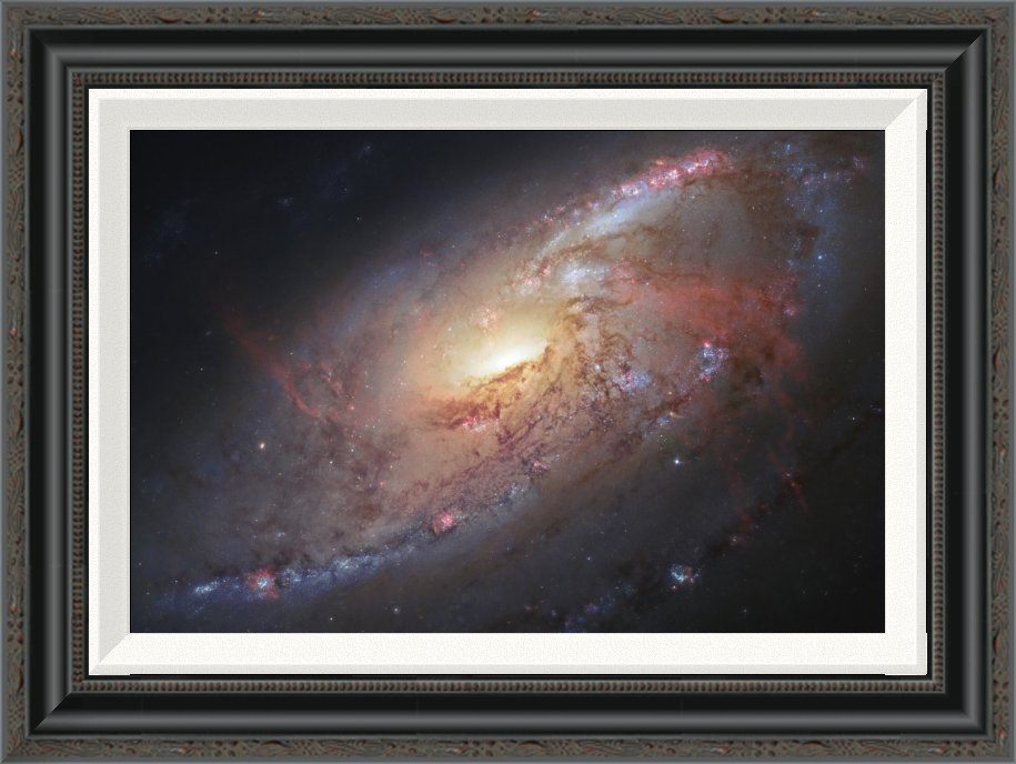 Global Gallery Galaxy M106 by NASA - Picture Frame Print on Canvas ...