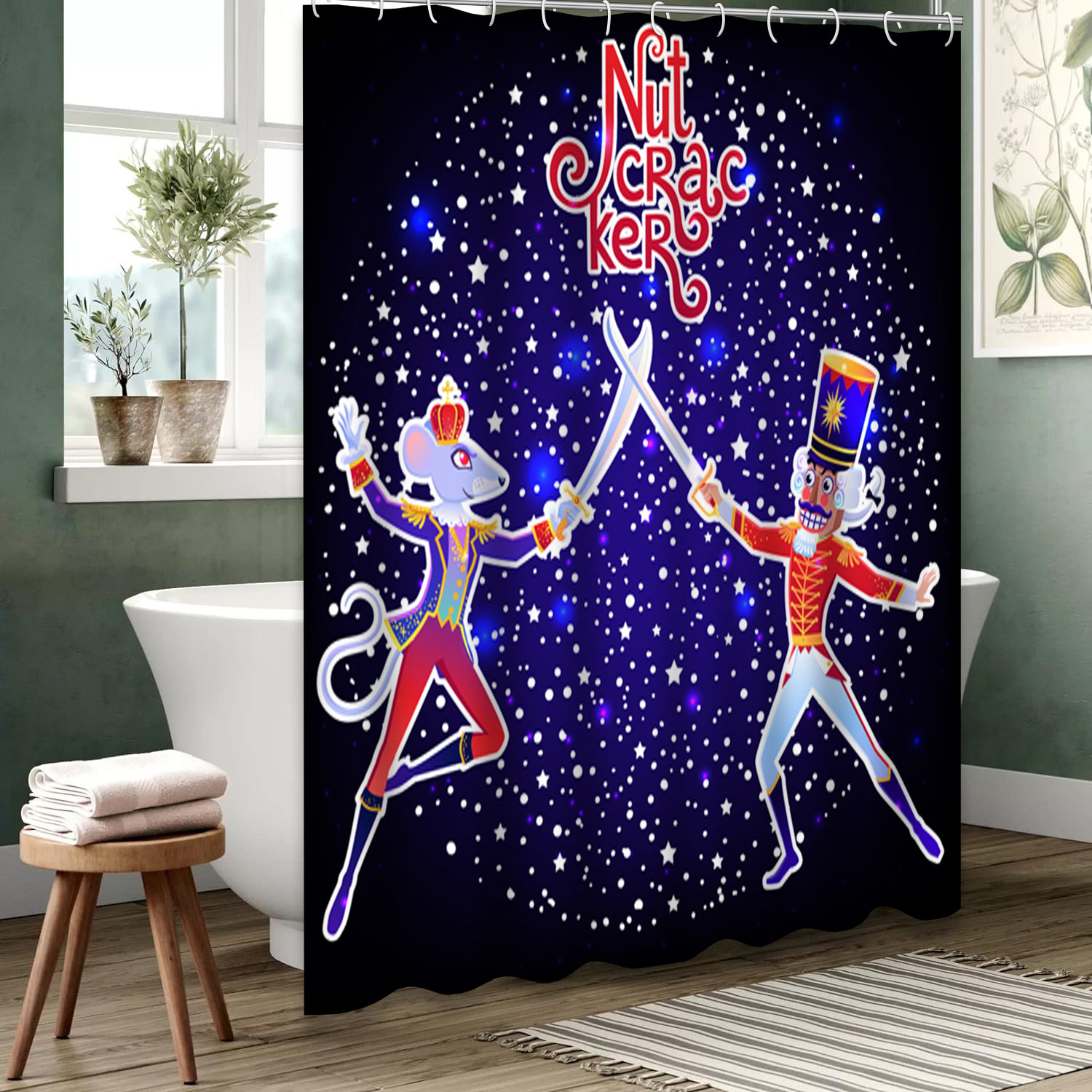 East Urban Home Mouse Dark Gold Waterproof Shower Curtain,Beautiful ...