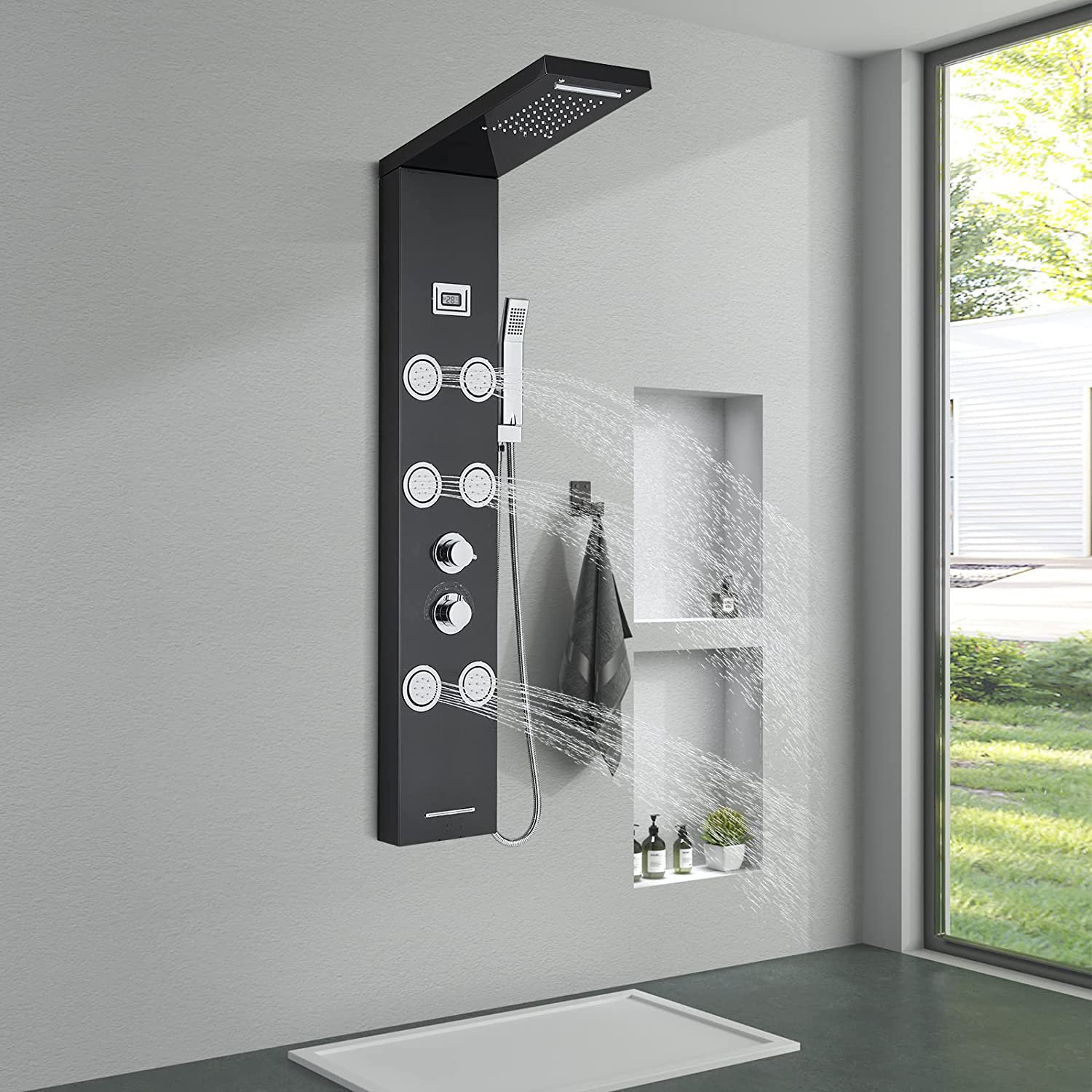 AlenArtWater 48" Shower Panel with Dual Shower Head | Wayfair