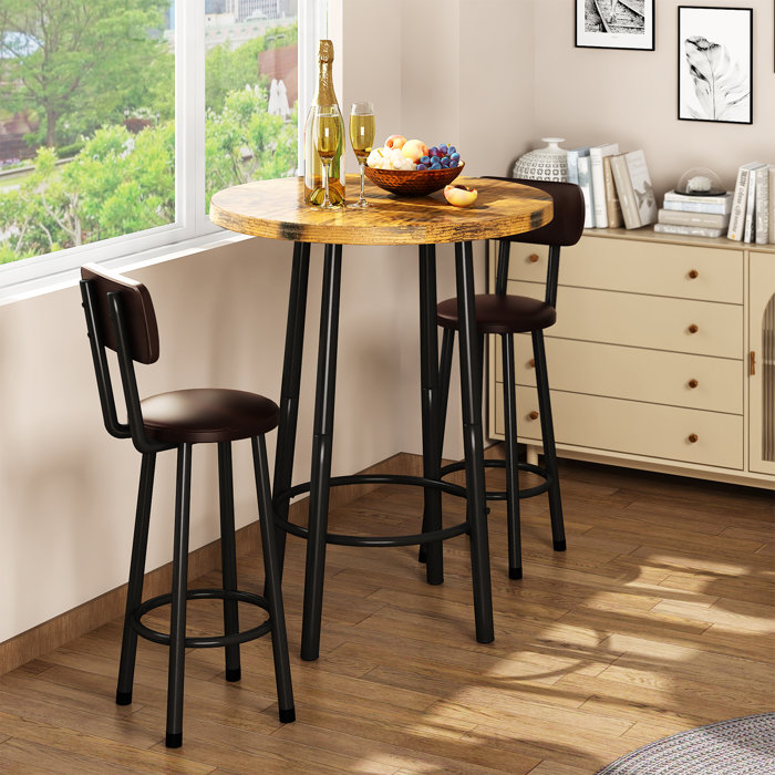 Millwood Pines Akillies 3 - Piece Dining Set & Reviews | Wayfair