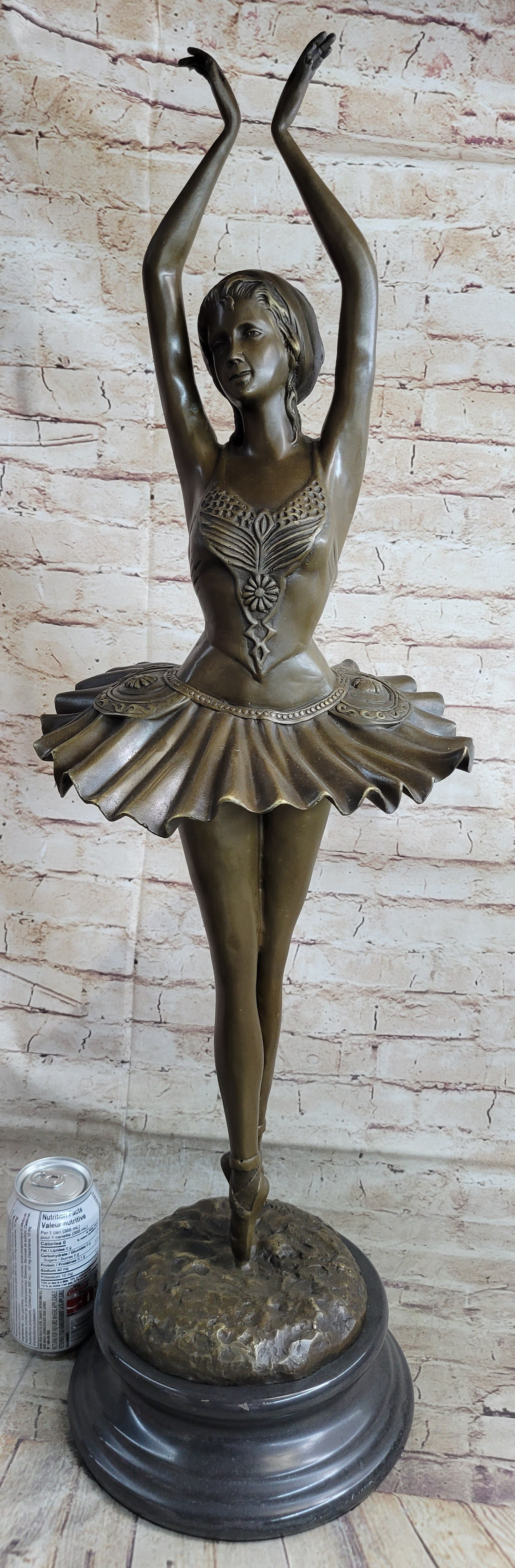 Canora Grey Teric Ballerina Ballet Dancer Bronze Statue Sculpture ...