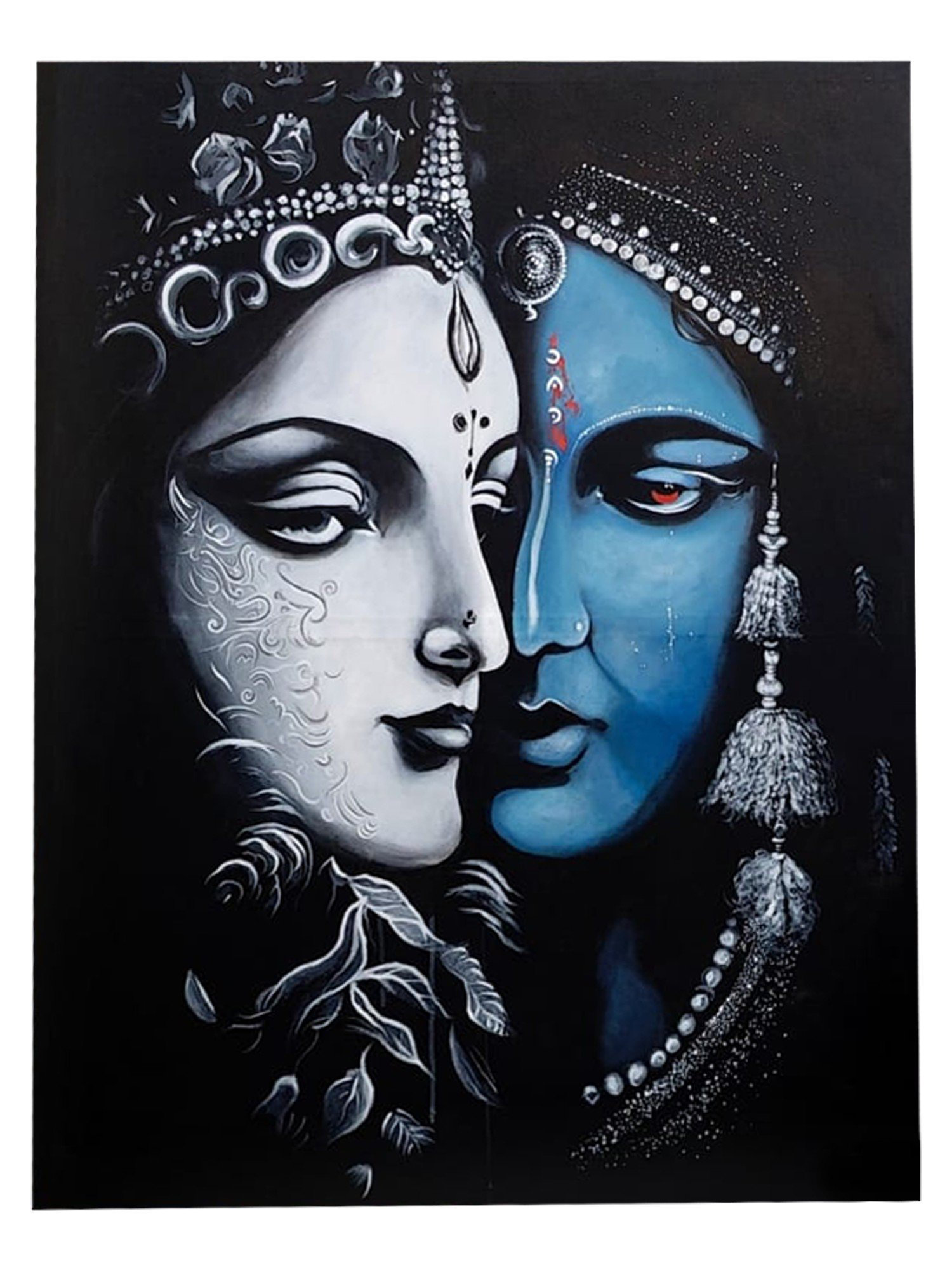 Exotic India Attractive Radha And Krishna | Acrylic On Canvas | By ...