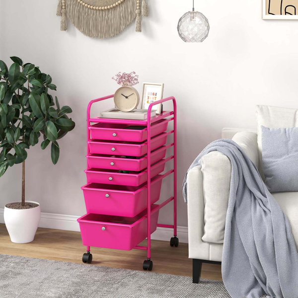 Ebern Designs 6 Drawer Rolling Storage Cart Scrapbook Paper Office ...