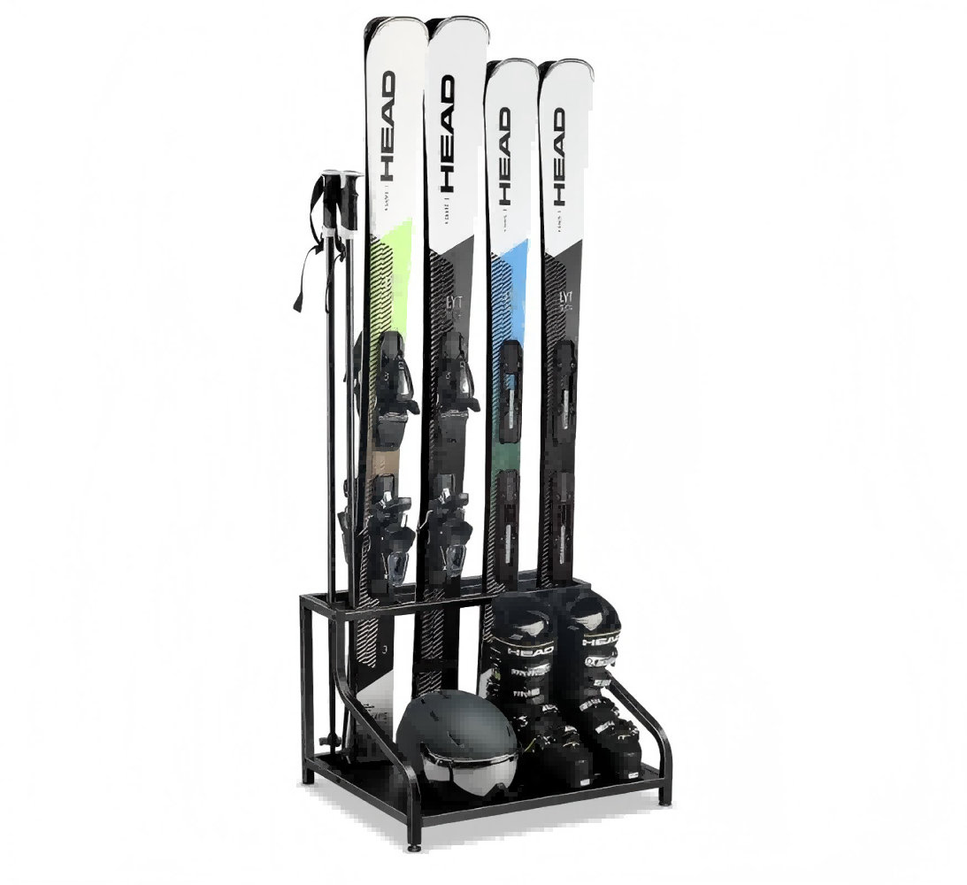 Brayden Studio Ski Storage Rack For Garage - 4 Pairs Of Skis - Wayfair ...