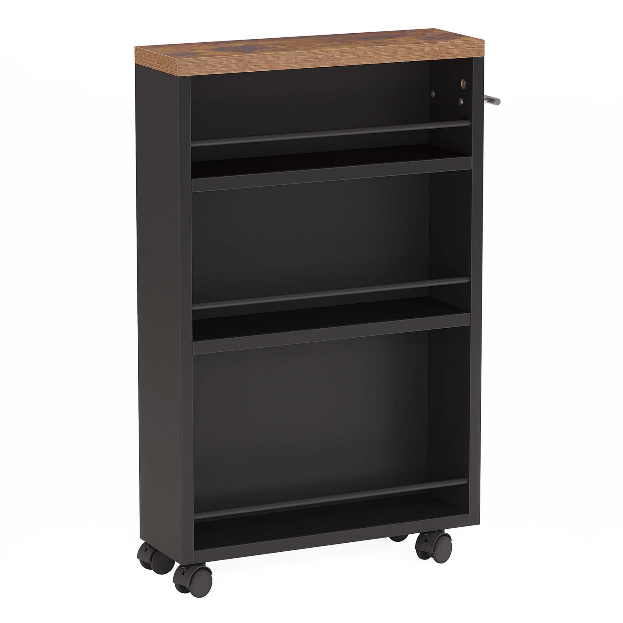Latitude Run® 20" Slim Storage Cart – 4-Tier Narrow Rolling Kitchen ...