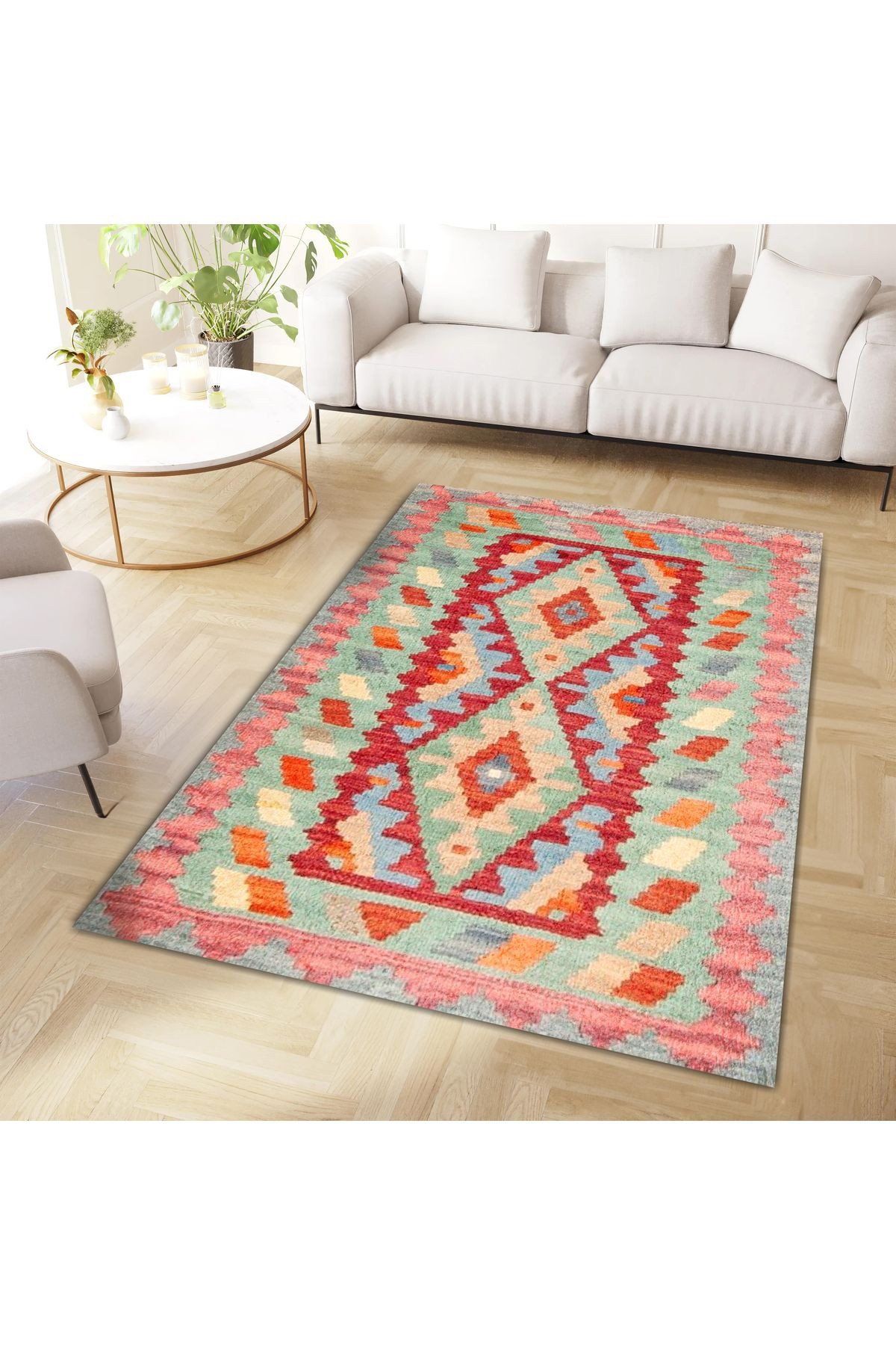 Hokku Designs Liza Collection Modern Geometric Area Rug - Wayfair Canada