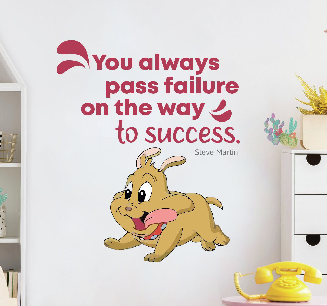 Zoomie Kids Way To Success Dog Life Quote Cartoon Quotes Decors Wall ...
