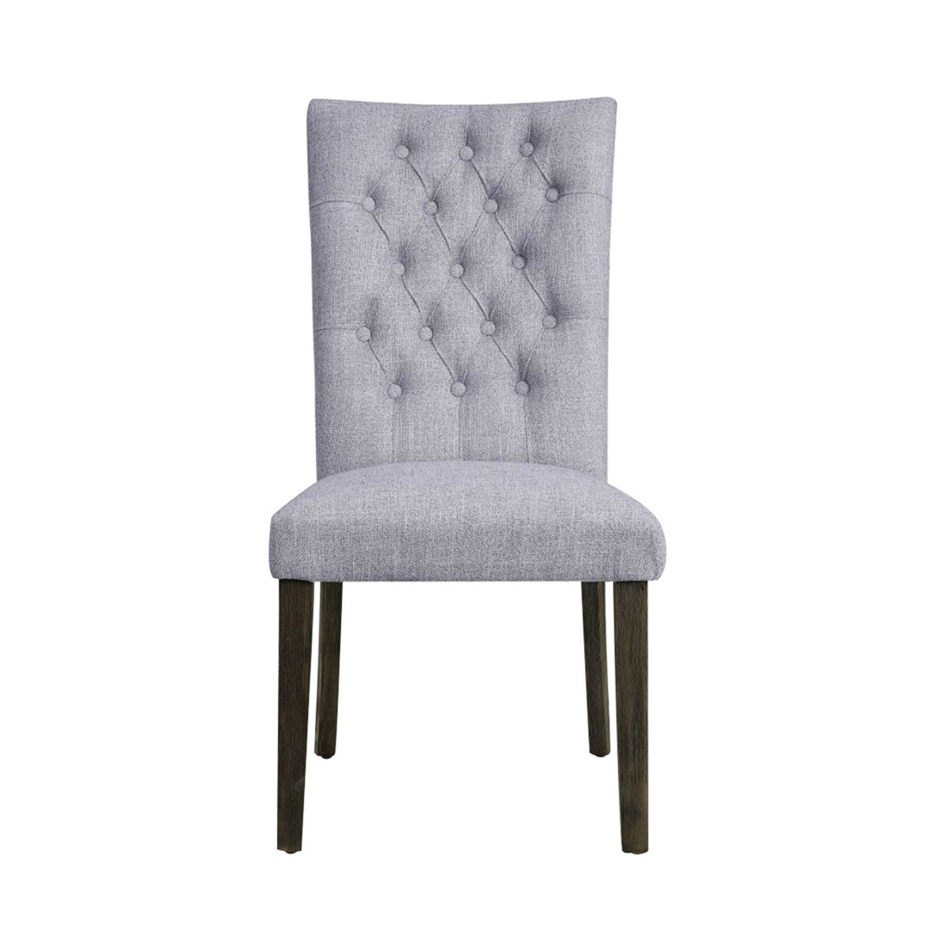 Wildon Home® Gray Linen Side Chairs Of 2 For Dining Room, Armless Chair ...