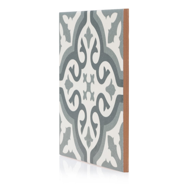 Industry Tile Tradition 8" x 8" Ceramic Spanish Wall & Floor Tile ...