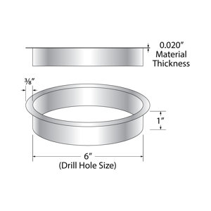 Outwater 304 Stainless Steel Trash Grommets for Countertop Inserted ...