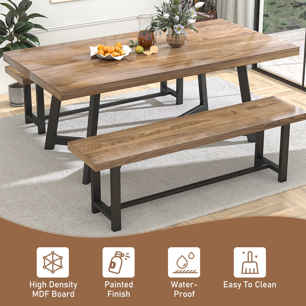 Ebern Designs Gaget Rectangular 72.02'' L x 35.41'' W Restaurant Dining ...