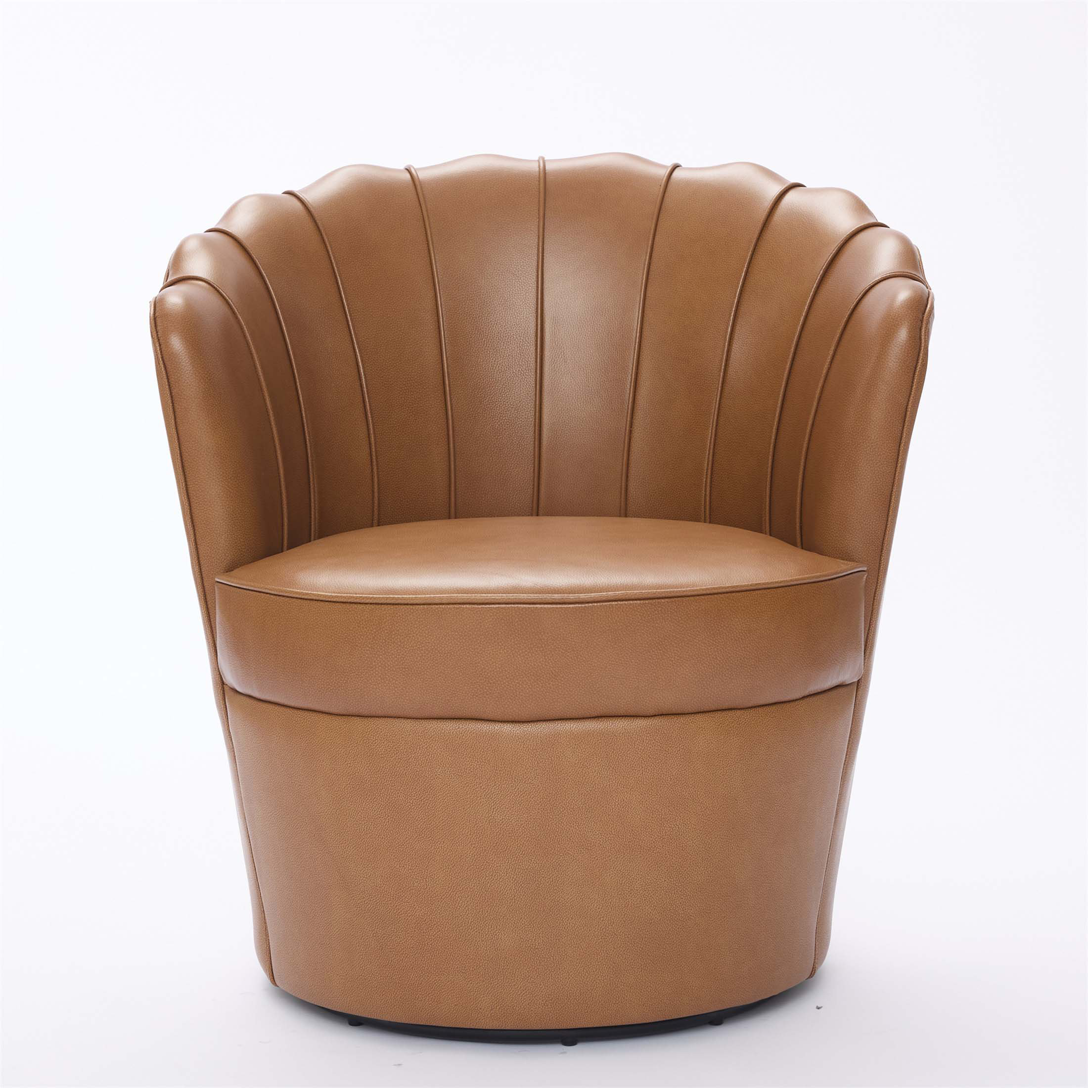 Latitude Run® Petal Swivel Chair – 360° Spin Metal Base, Genuine Top ...