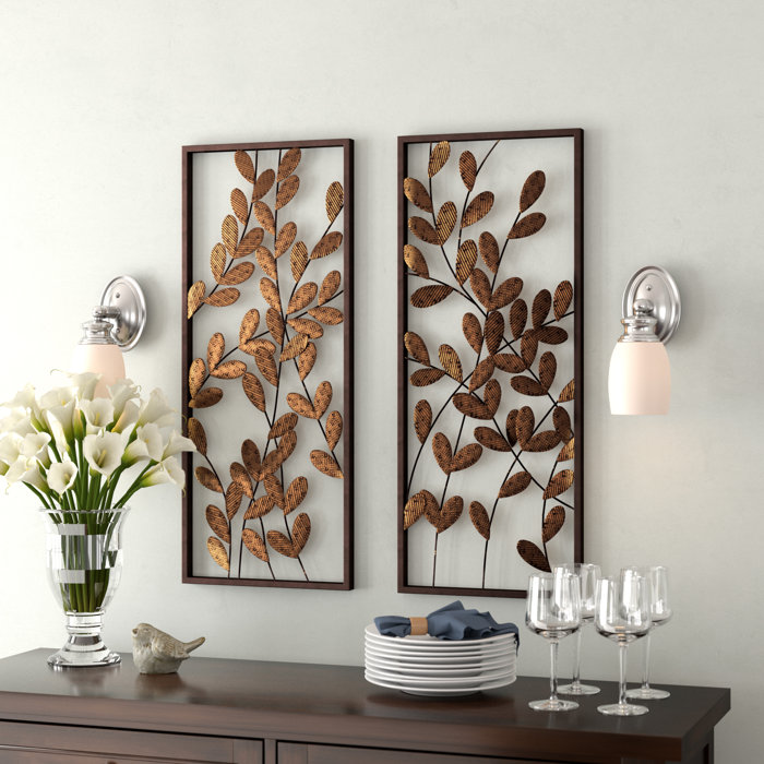 Lark Manor Traditional Plants & Flowers Wall Decor on Metal & Reviews ...