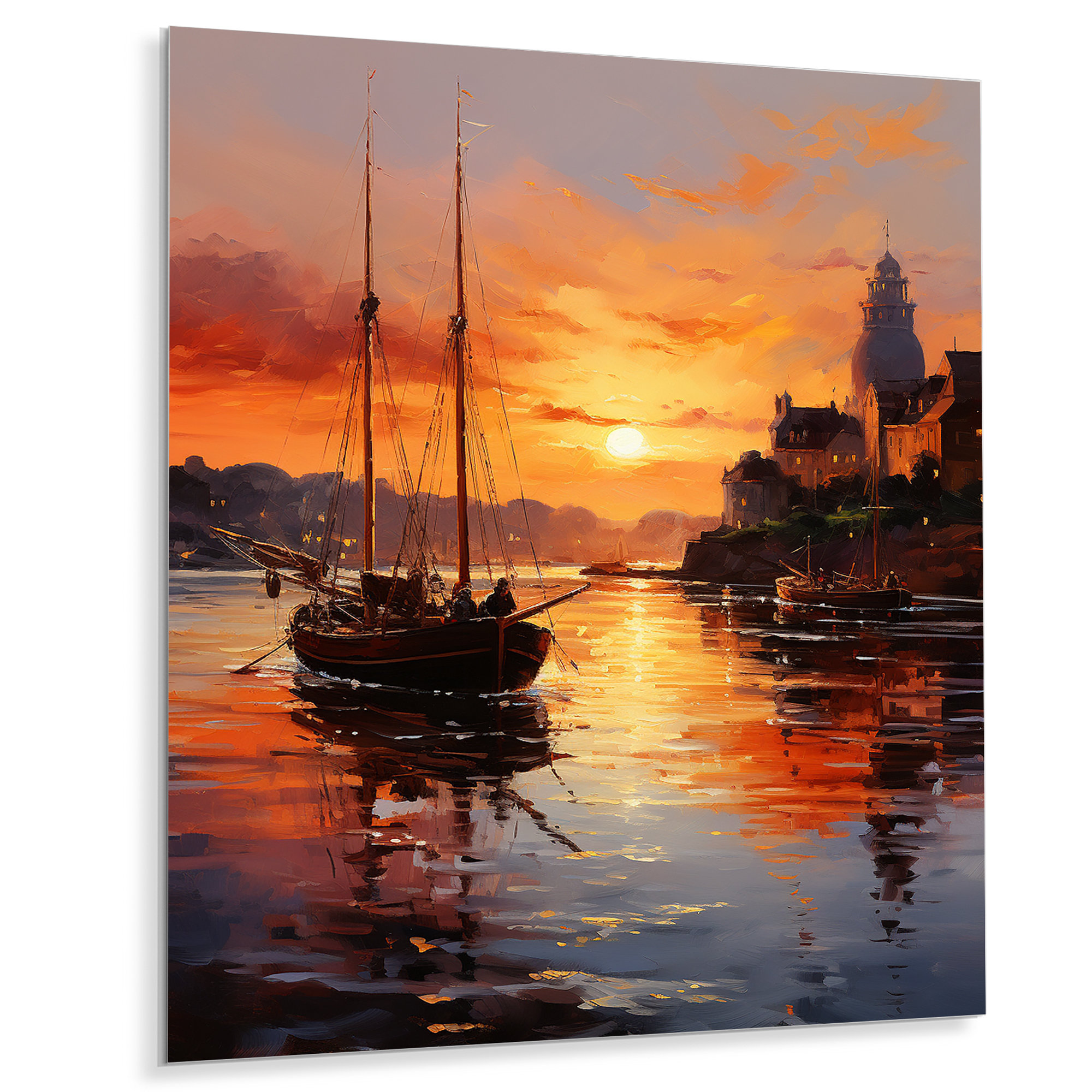 Latitude Run® Germany Sunset Harbor III - Germany Metal Wall Decor ...