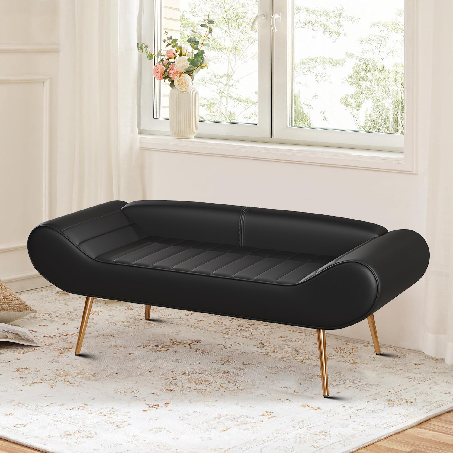 Mercer41 High quality sofa bench with metal legs for bedroom - Wayfair ...