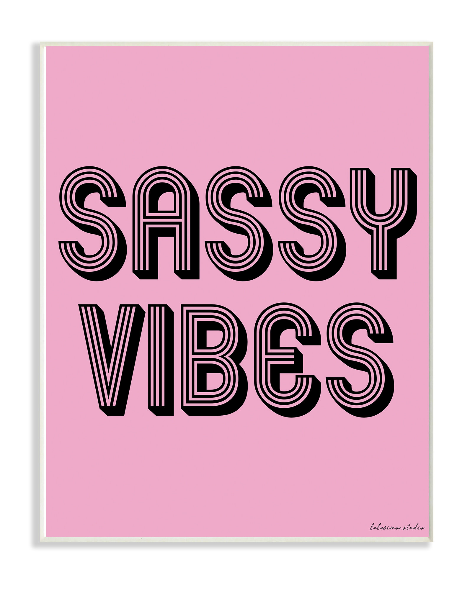 Ebern Designs Pink and Black Sassy Vibes Canvas Wall Art by House of ...