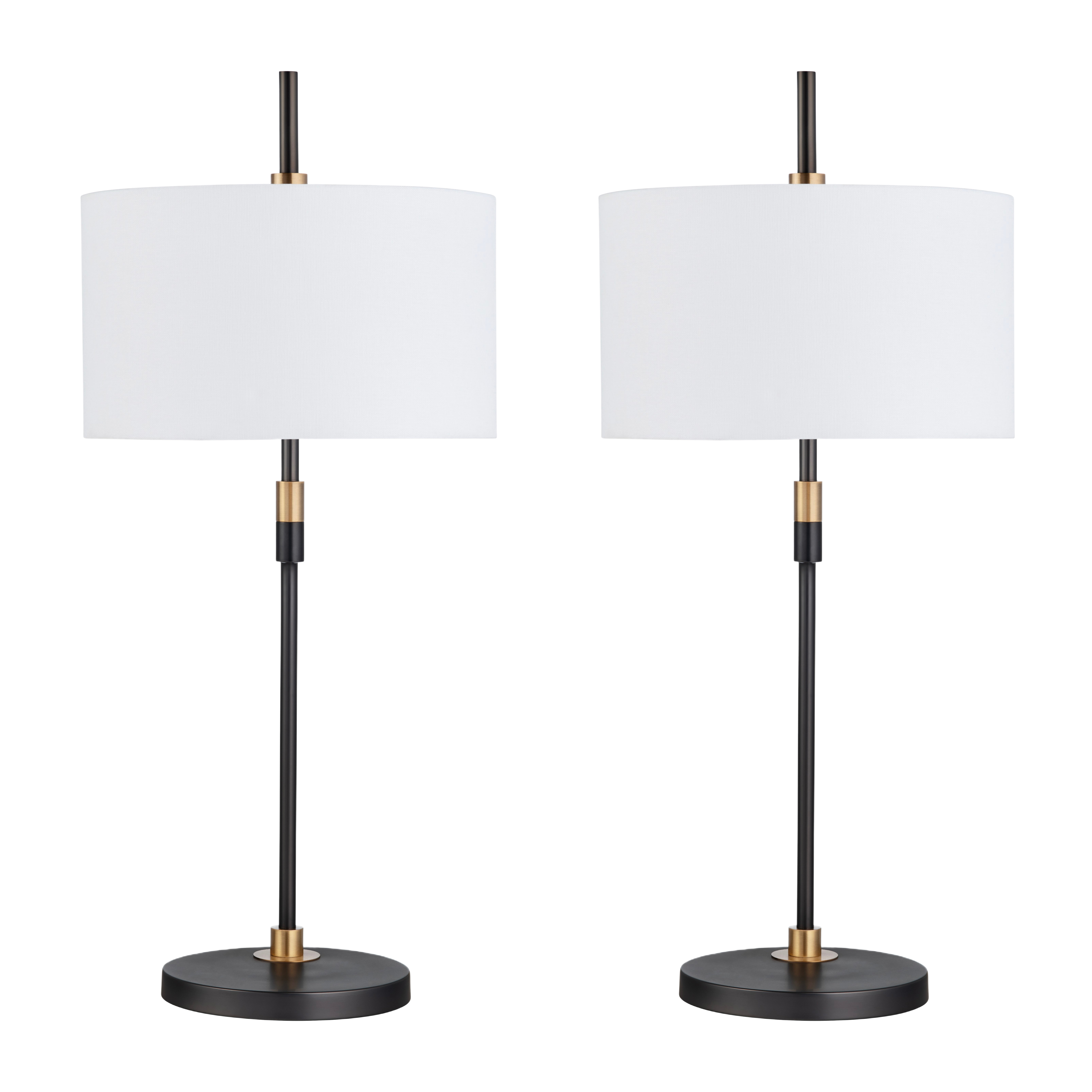 Latitude Run® 31.25" Metal Table Lamp With White Shade - Wayfair Canada