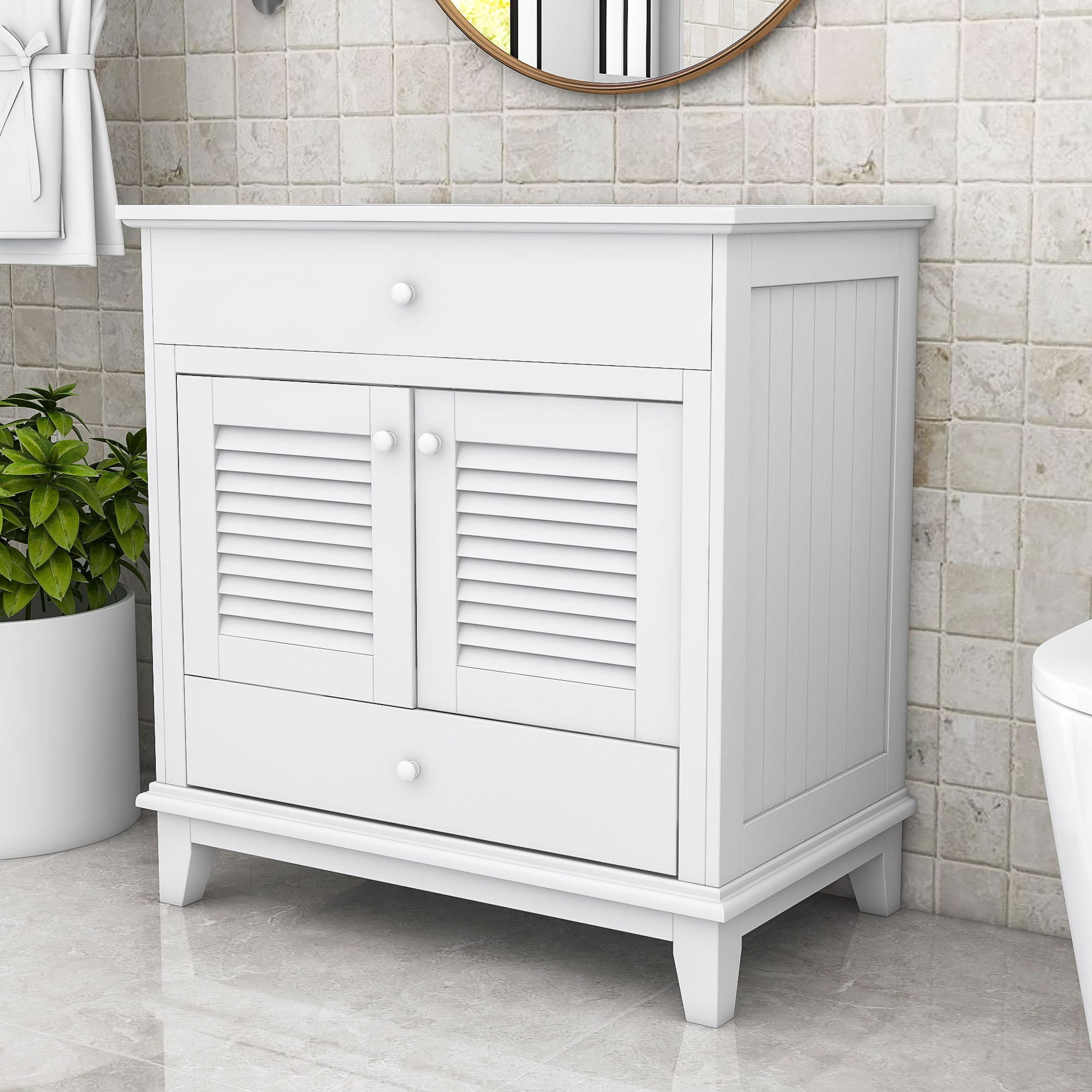 HaddaKella 29.8 Single Bathroom Vanity Base without Sink, Bathroom ...