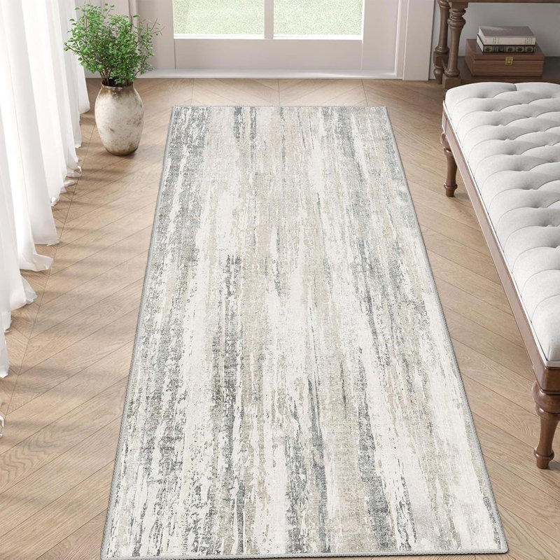 17 Stories Modern Abstract Runner Rug 2x6 | Wayfair