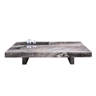 Orren Ellis Stylish Marble Coffee Table With Sunken Storage Tray | Wayfair