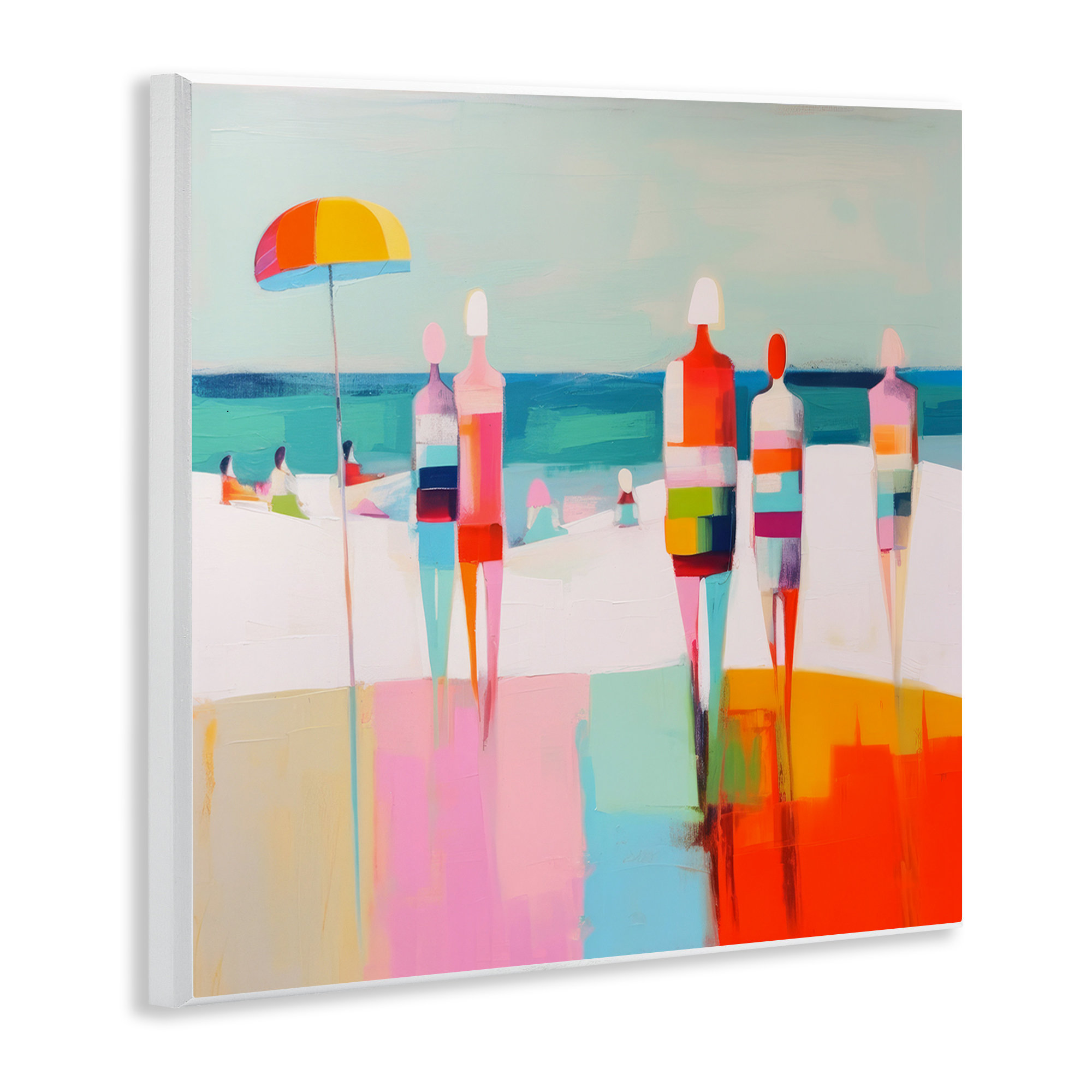 Wrought Studio Bold Modern Beachgoers Wall Plaque Art by Alonzo ...