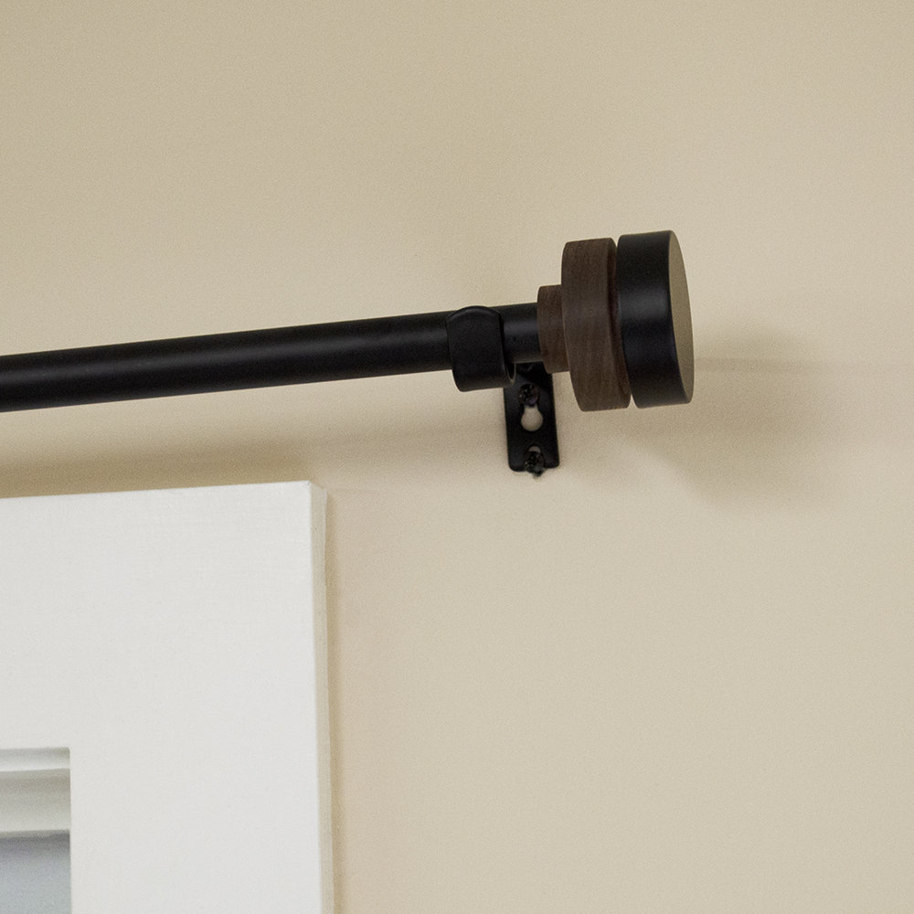 Winston Porter Lumino Knapp Single Curtain Rod Set, 3/4" Diameter ...