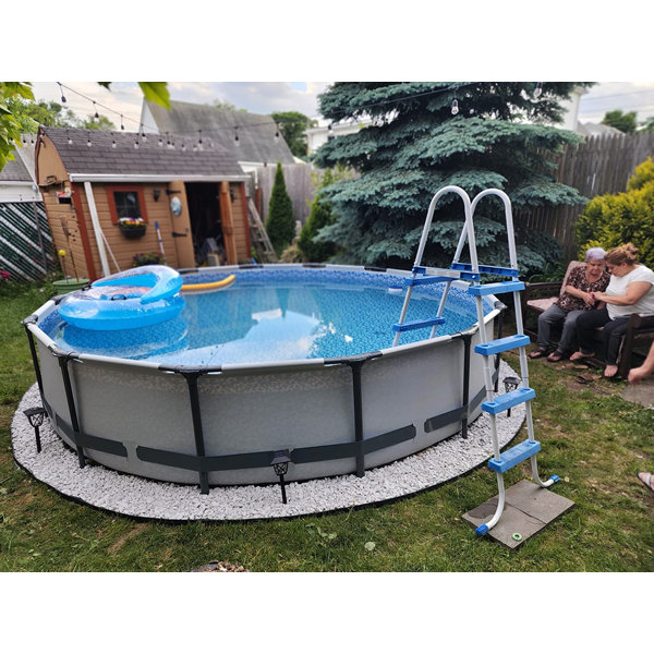 Beniar Above Ground Swimming Pool (12' x 30"), Round Outdoor Backyard ...