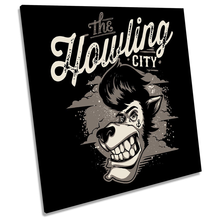 Happy Larry The Howling City Picture CANVAS WALL ART Square Print ...
