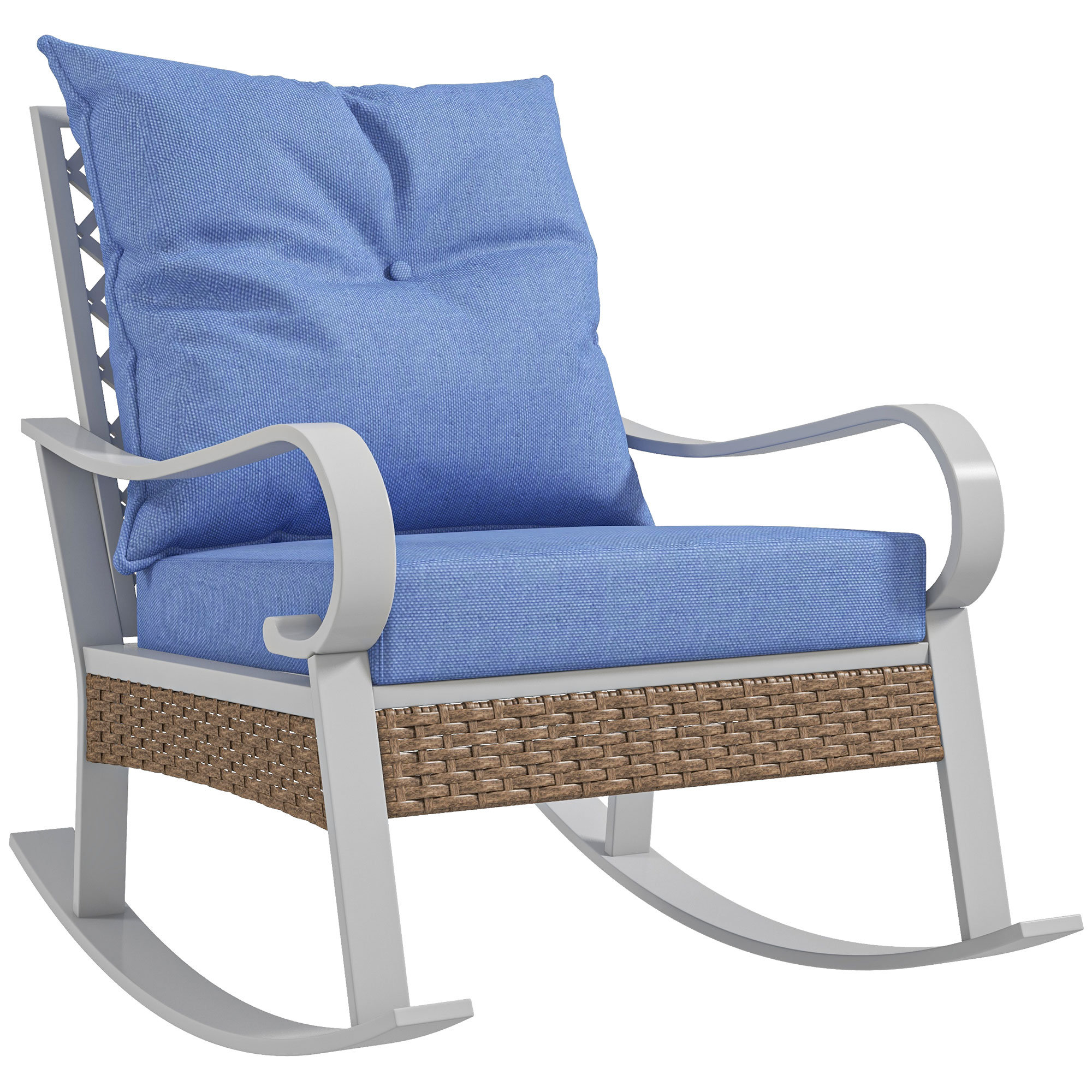 Red Barrel Studio® Nikodemos Metal Outdoor Rocker Chair | Wayfair