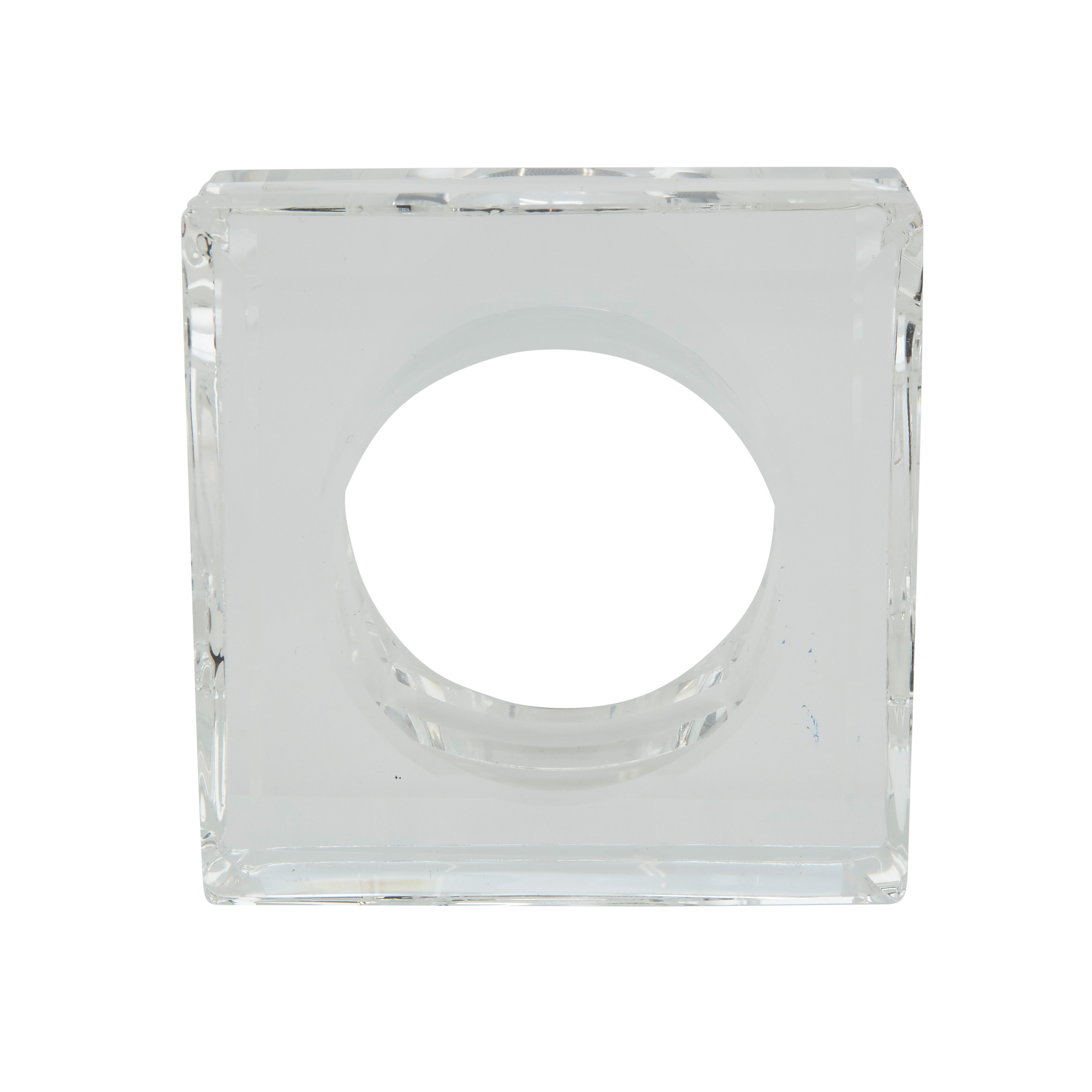 Saro Crystal Glass Double Edge Square Block Napkin Ring & Reviews | Wayfair