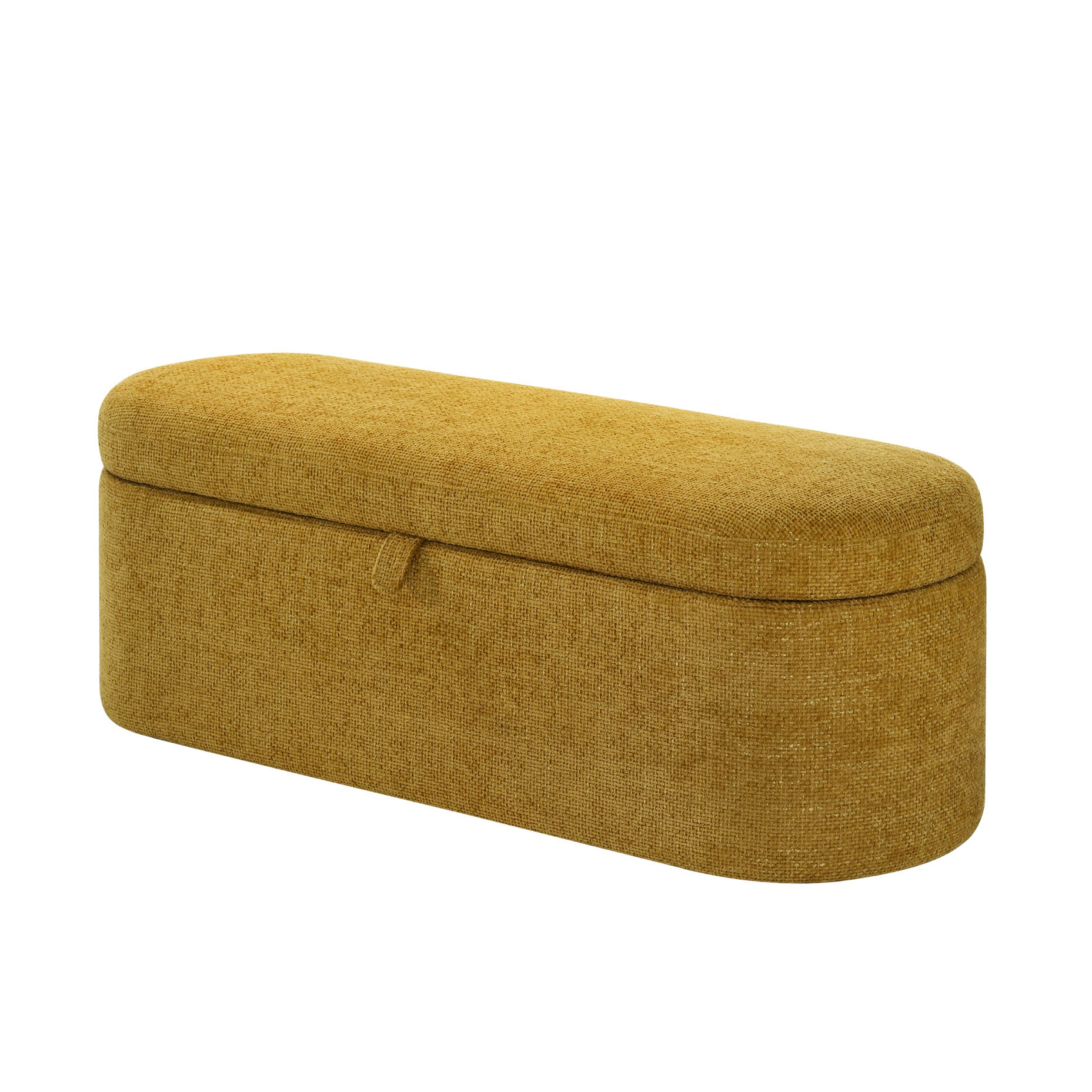 Latitude Run® 1Pc Modern Gold Storage Bench With Hidden Compartment ...