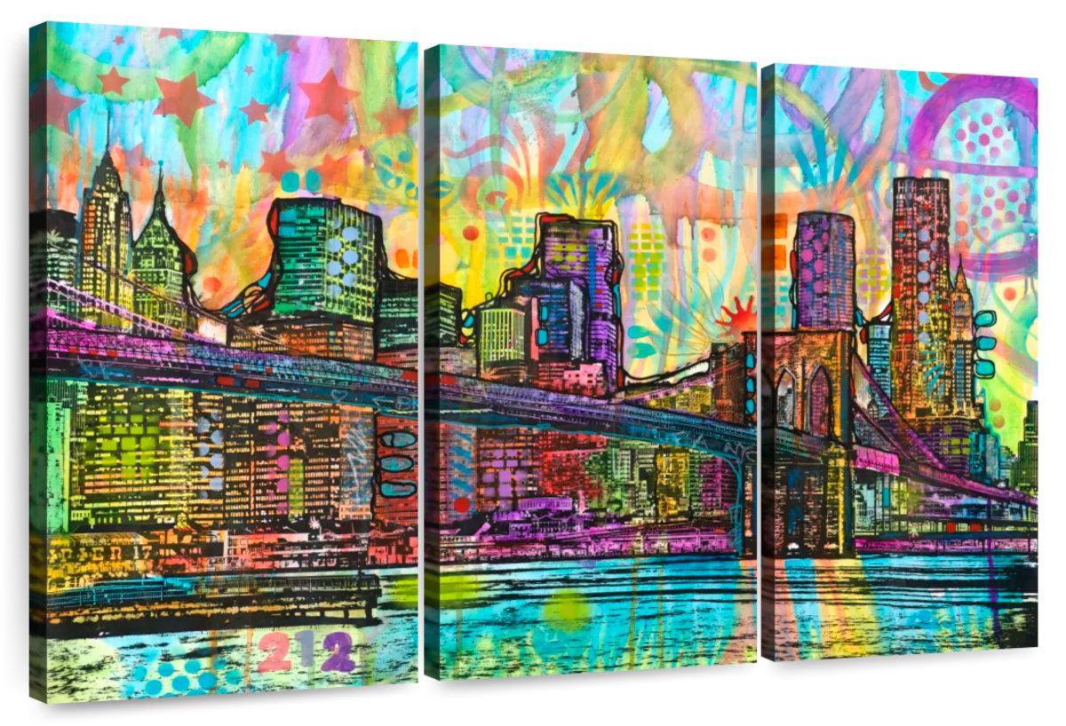Ebern Designs Lilie Colorful NYC-Brooklyn Bridge | Wayfair