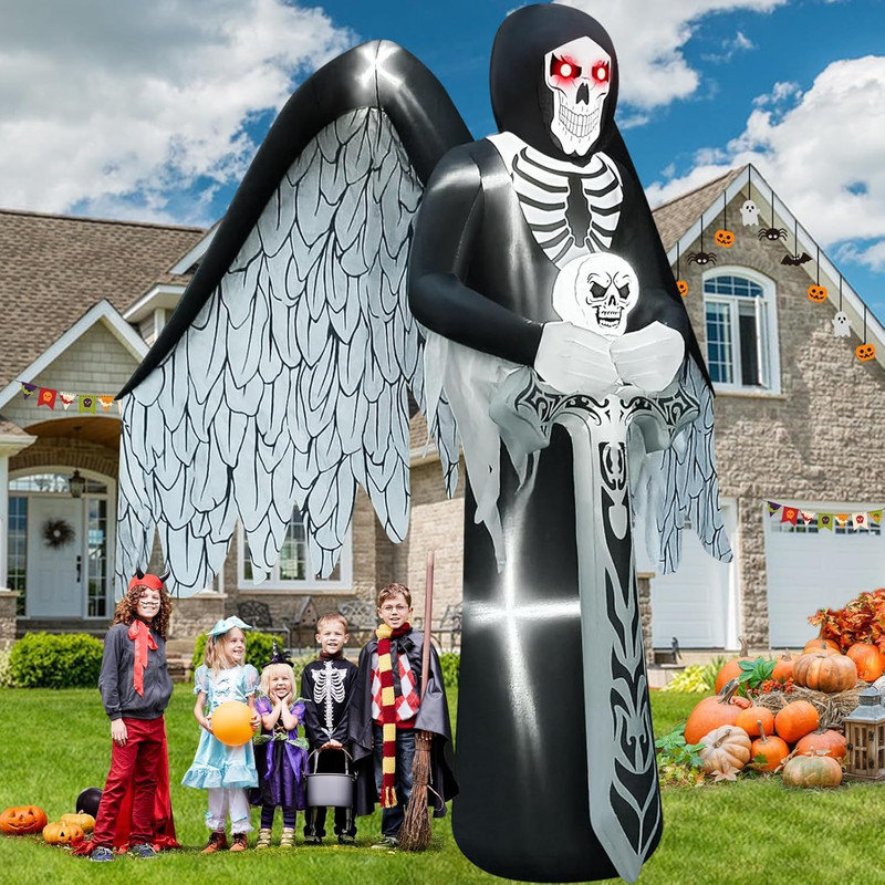 The Holiday Aisle® 12FT Halloween Inflatables with LED Light, Giant ...
