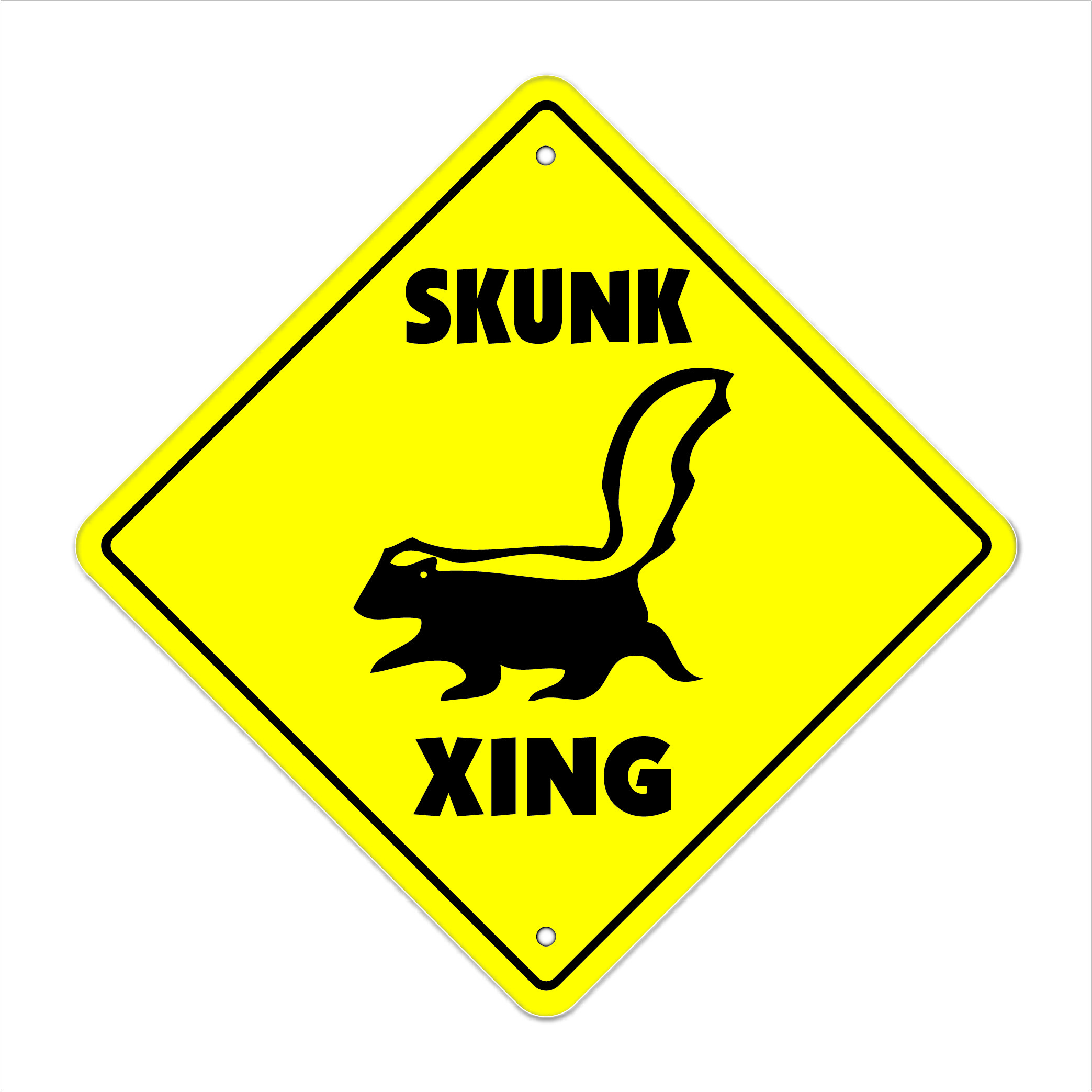 SignMission Skunk Crossing Sign Zone Xing Animals Funny Gag Lover ...