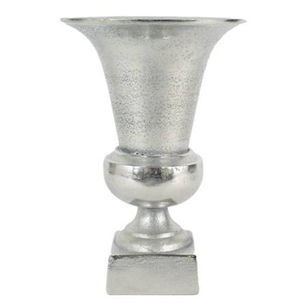 House of Hampton Hennigan Silver Indoor/Outdoor Metal Table Vase ...